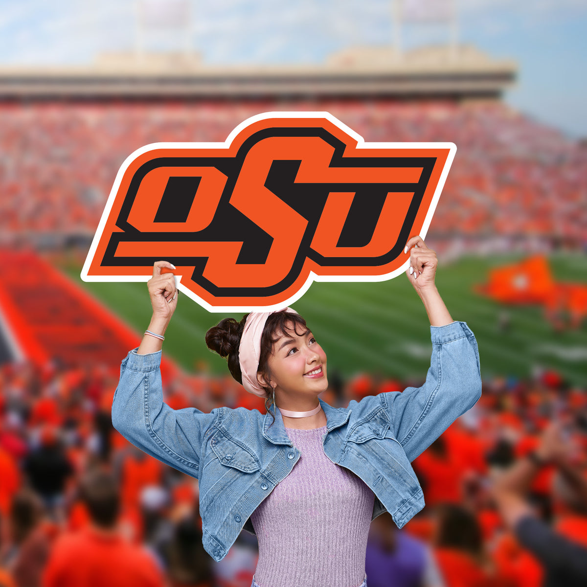 Oklahoma State Cowboys Logo - Big Head - Official NCAA - Foam Core Cut – Fathead