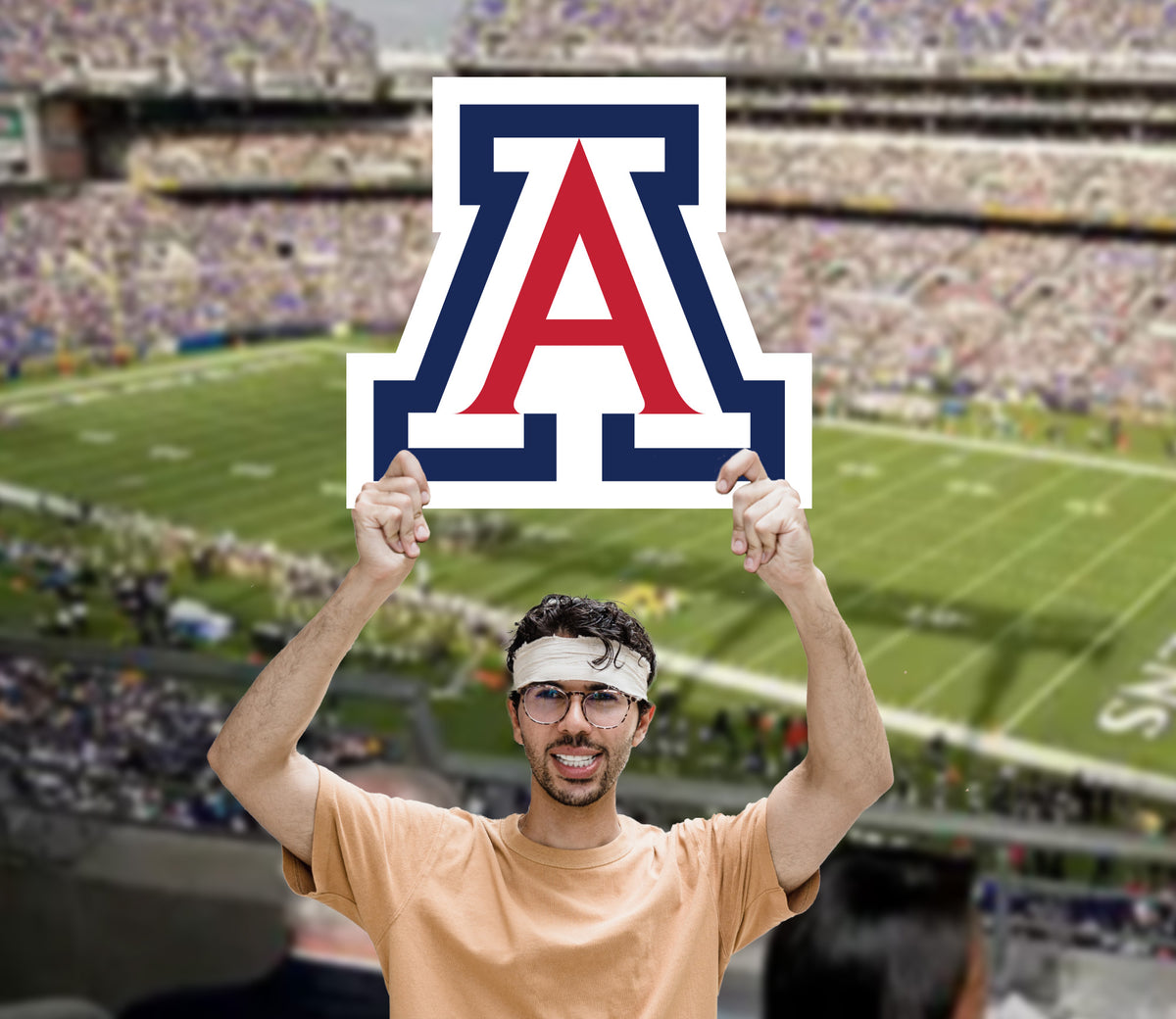Arizona Wildcats Logo - Big Head - Official NCAA - Foam Core Cutout ...