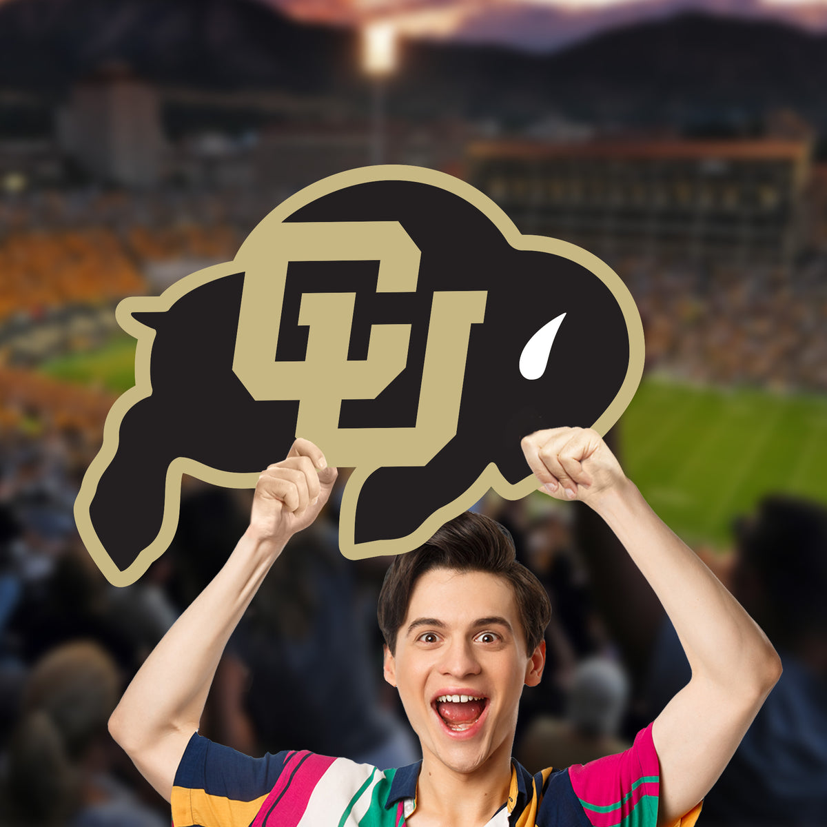 Colorado Buffaloes Logo - Big Head - Official NCAA - Foam Core Cutout ...