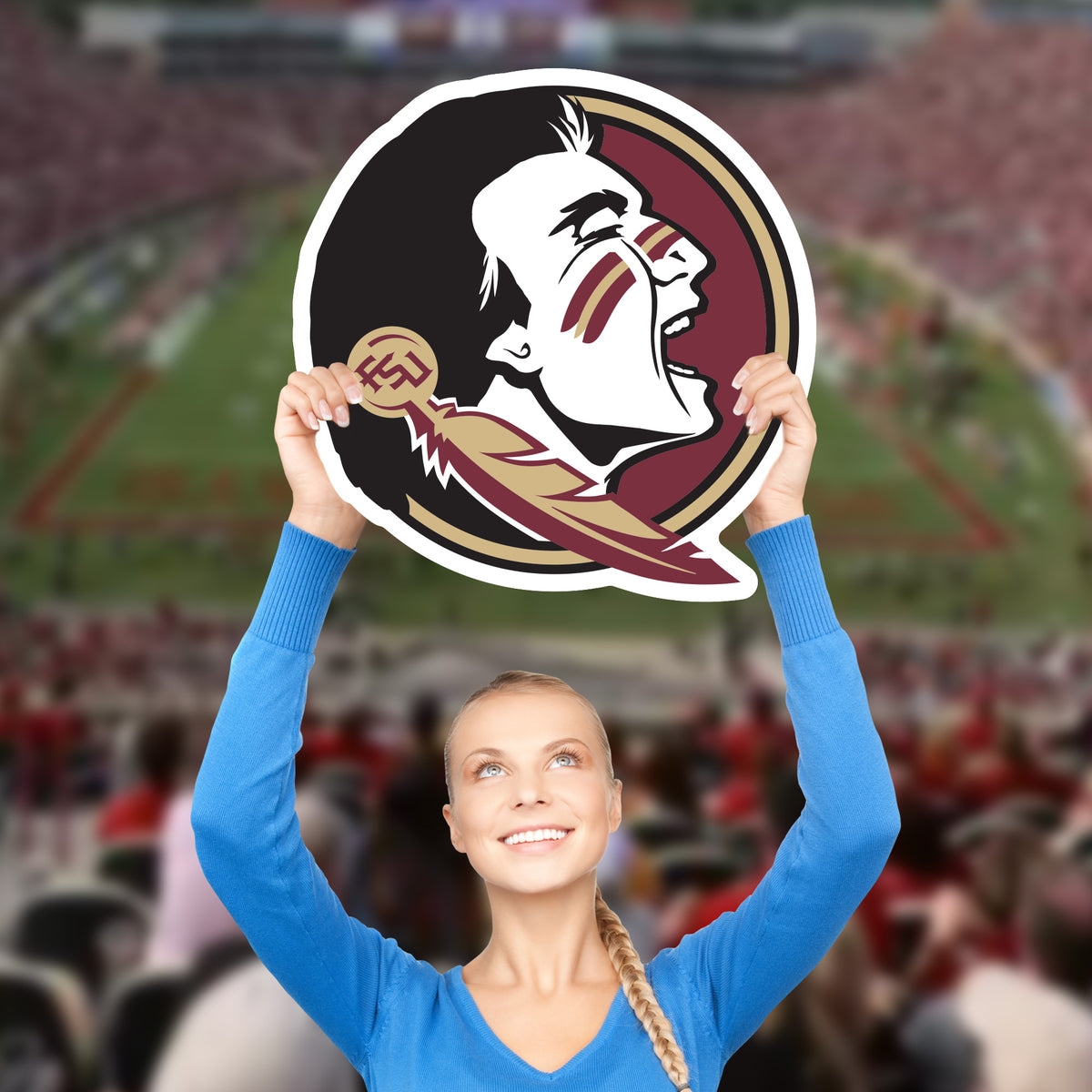 Florida State Seminoles Logo - Big Head - Official NCAA - Foam Core Cu ...