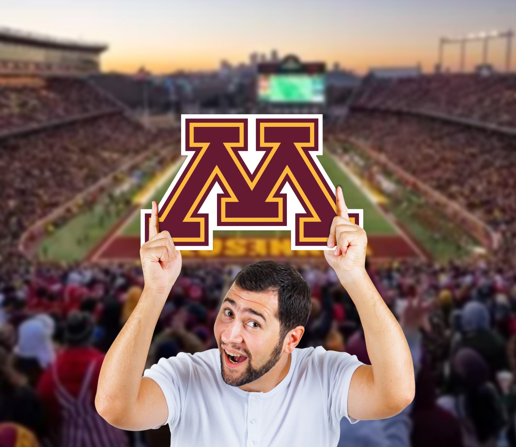 Minnesota Golden Gophers Logo - Big Head - Official NCAA - Foam Core C ...