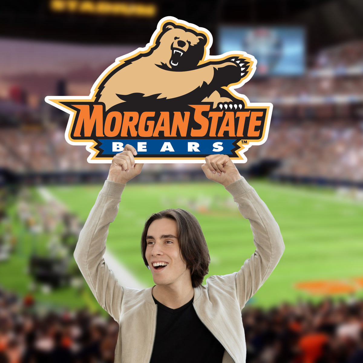 Morgan State Bears Logo - Big Head - Official NCAA - Foam Core Cutout ...