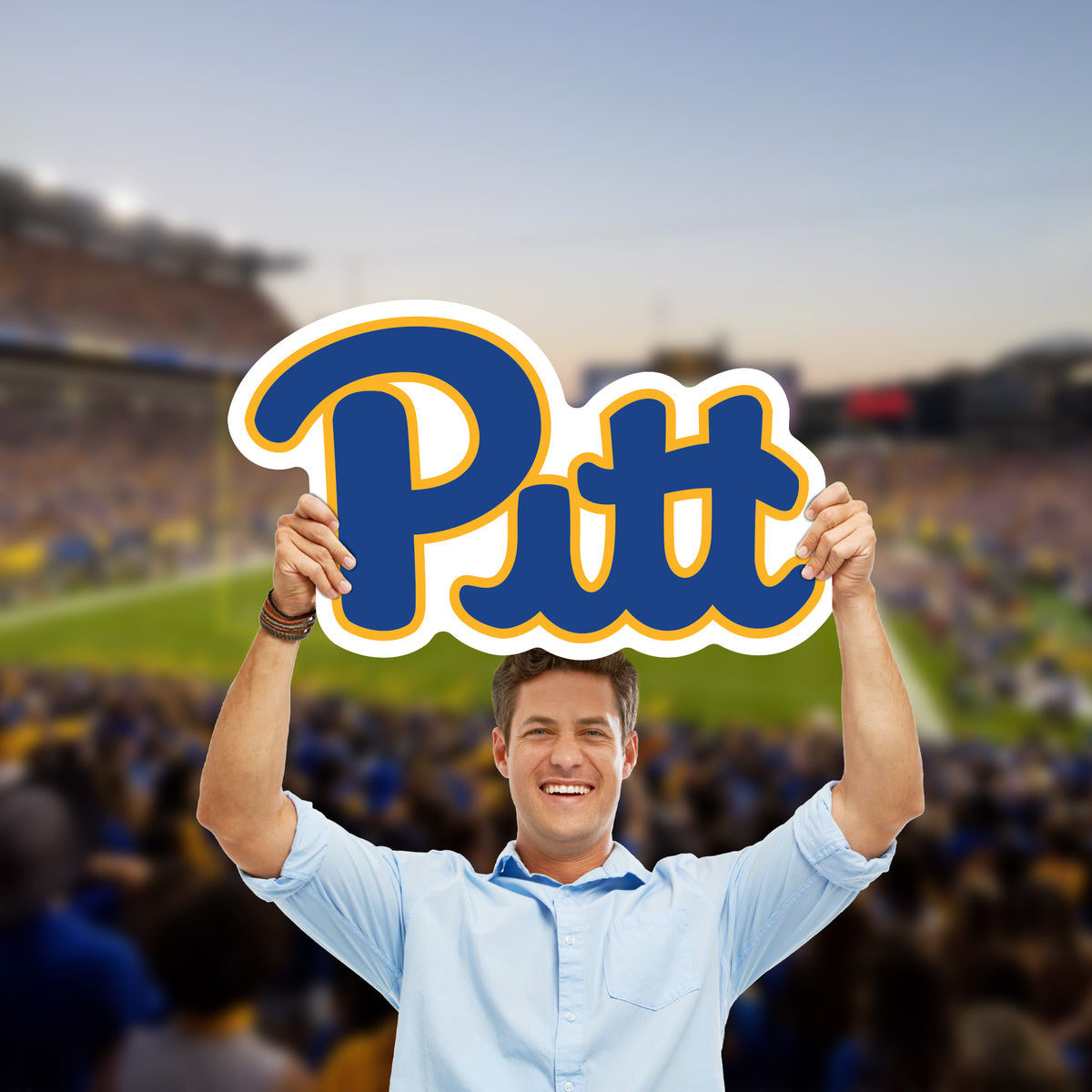 Pittsburgh Panthers Logo - Big Head - Official NCAA - Foam Core Cutout ...