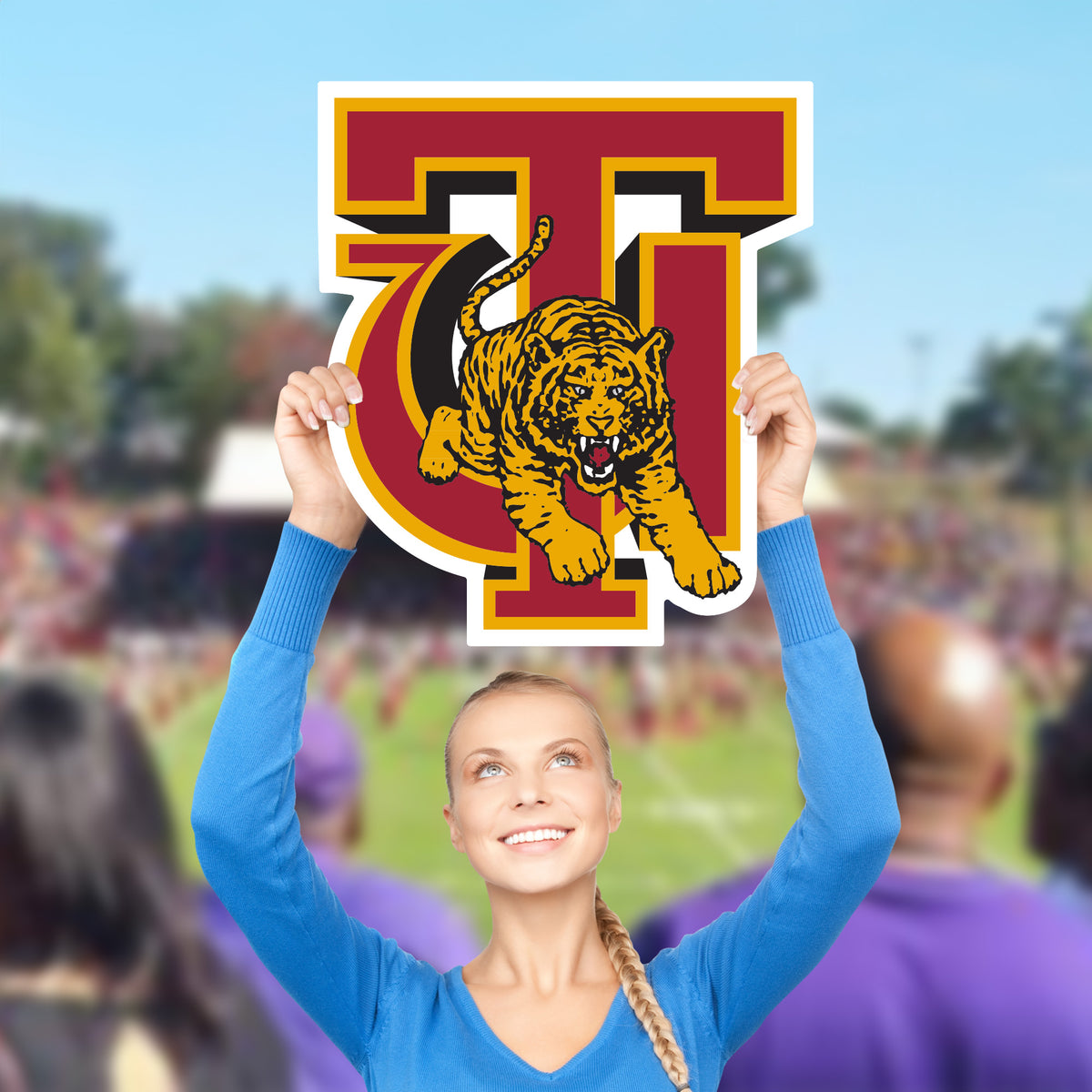 Tuskegee Golden Tigers Logo - Big Head - Official NCAA - Foam Core Cut ...