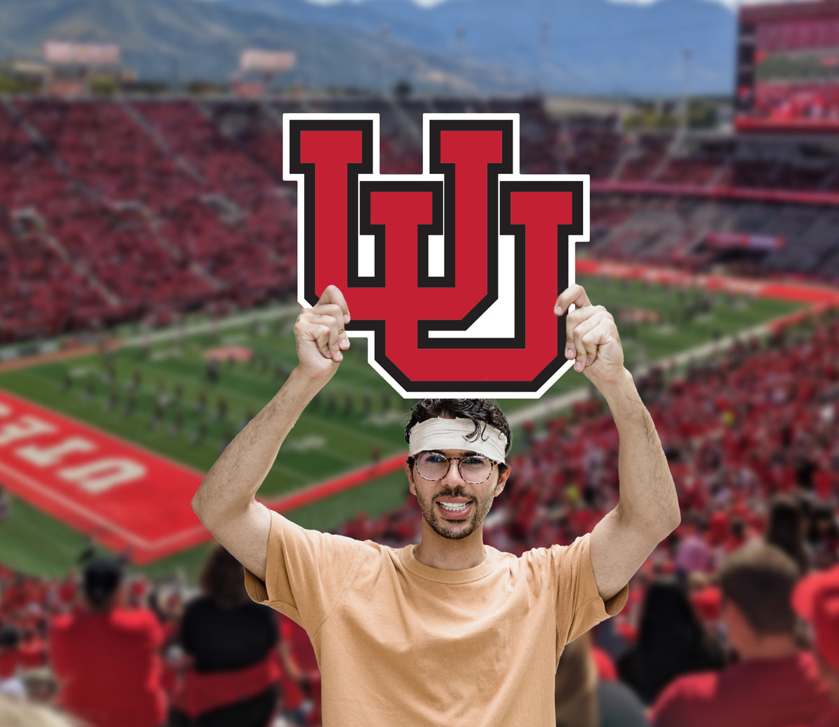 Utah Utes Logo - Big Head - Official NCAA - Foam Core Cutout – Fathead