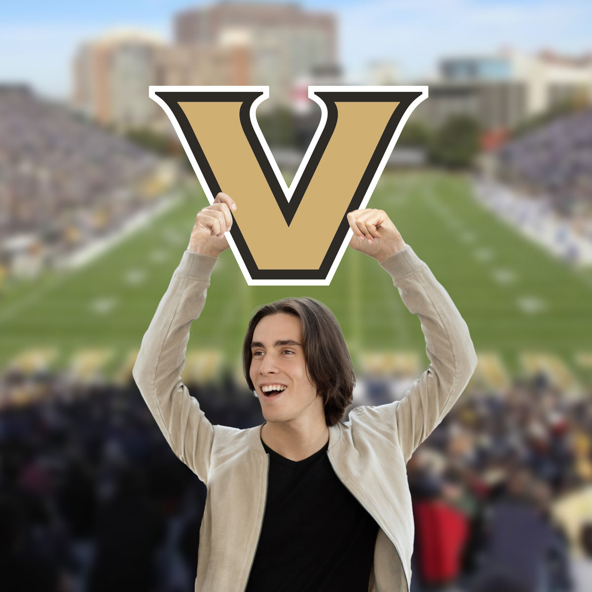 Vanderbilt Commodores Logo - Big Head - Official NCAA - Foam Core Cuto ...