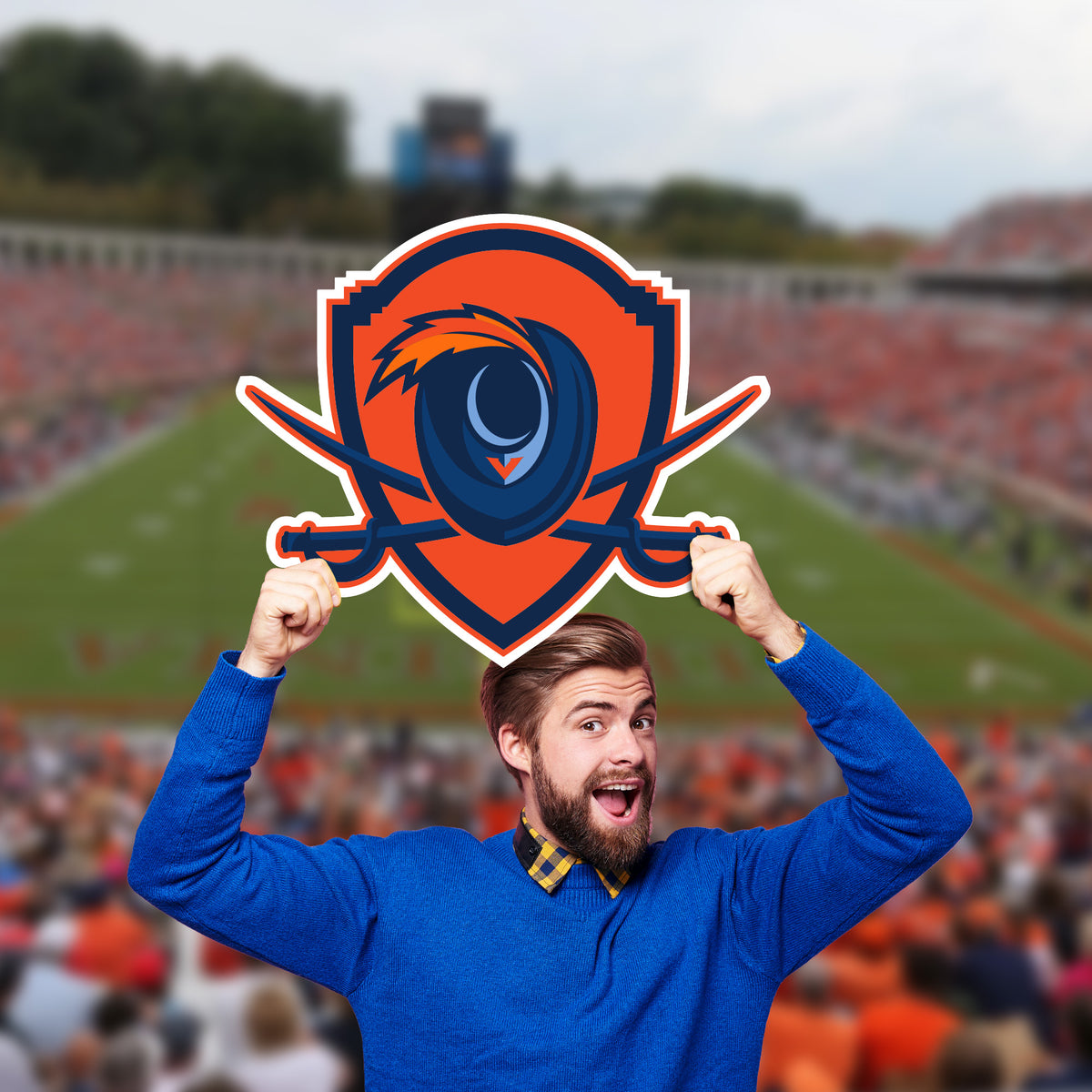 Virginia Cavaliers Logo - Big Head - Official NCAA - Foam Core Cutout ...