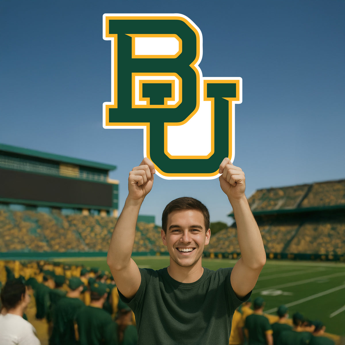 Baylor Bears Logo - Big Head - Official NCAA - Baylor Bears - Foam Cor ...