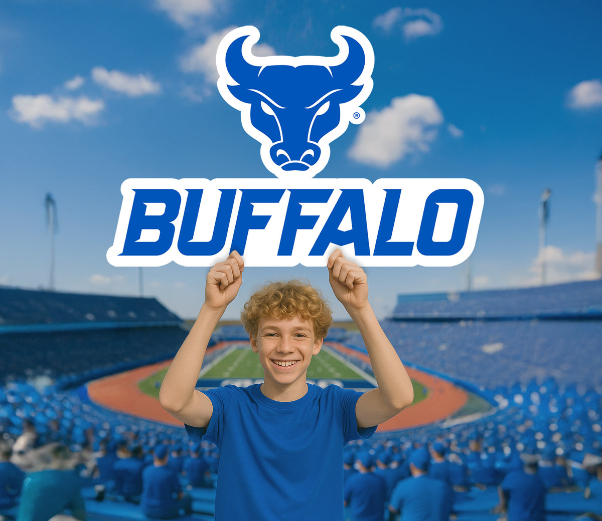 Buffalo Bulls Logo - Big Head - Official NCAA - Foam Core Cutout – Fathead