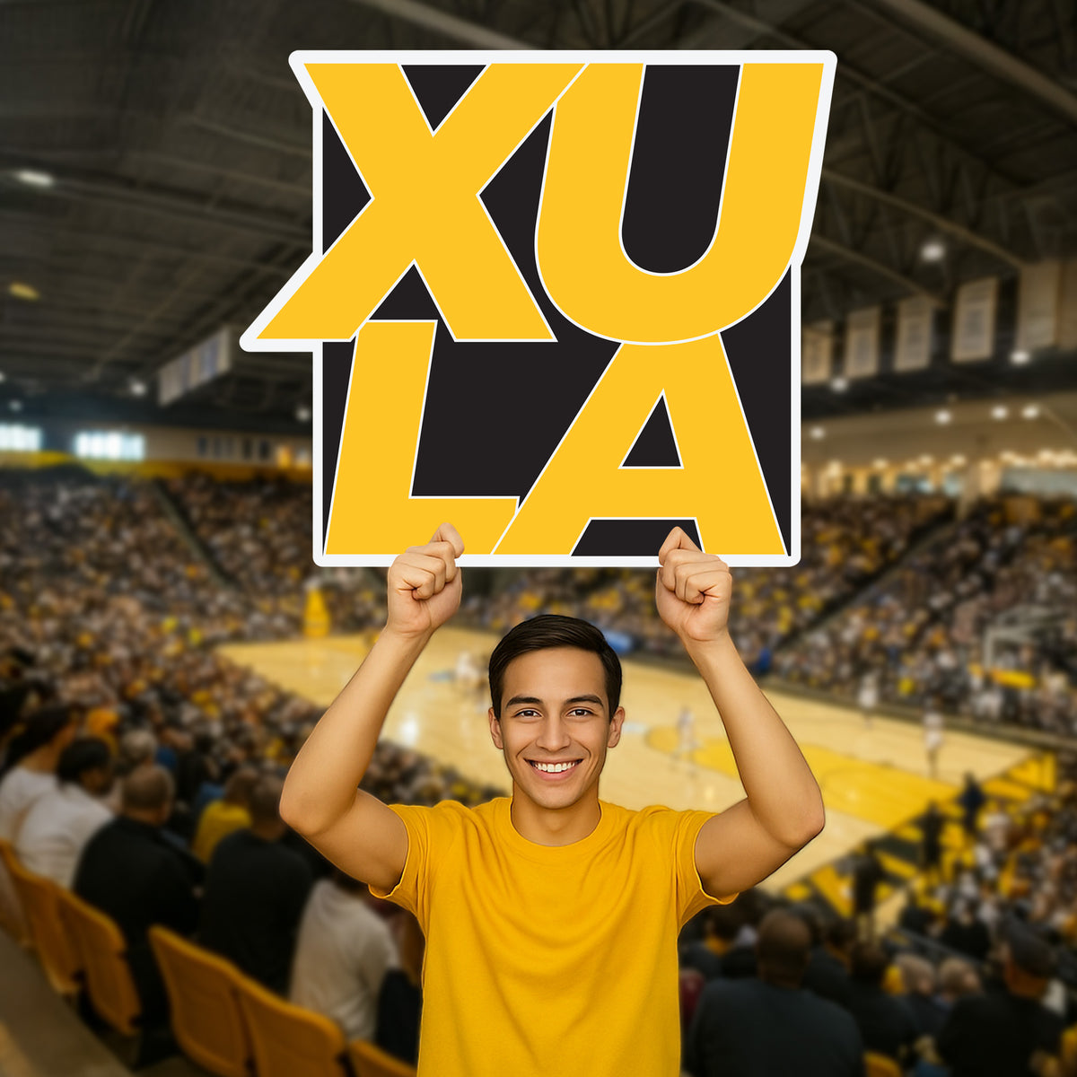 XULA Gold Rush Logo - Big Head - Official NCAA - Foam Core Cutout – Fathead