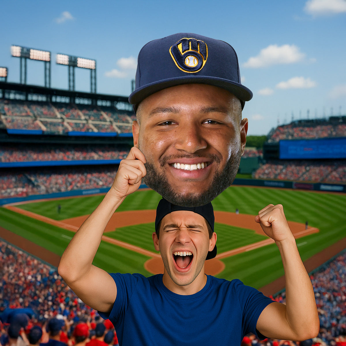 Jackson Chourio - Big Head - Official MLB - Milwaukee Brewers - Foam C ...