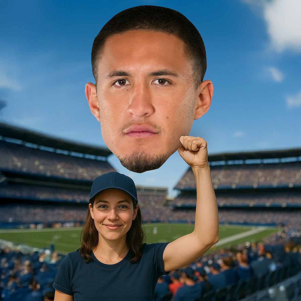 Tetairoa McMillan - Big Head - Official NFLPA - Carolina Panthers - Fo ...