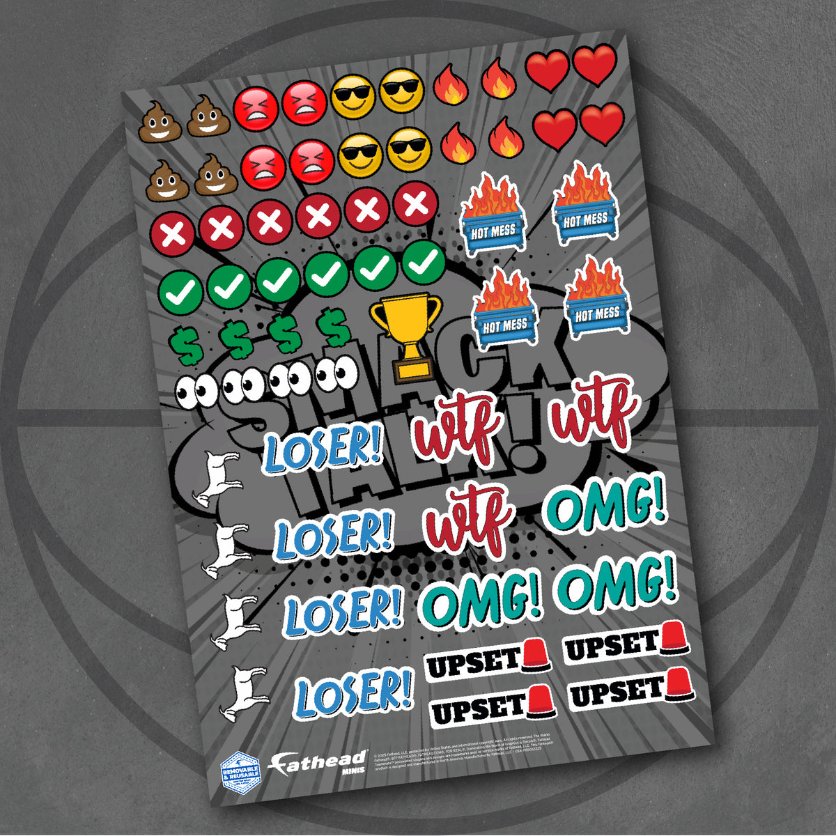 Smack Talk - Bracket Minis - Reusable Vinyl Decals – Fathead