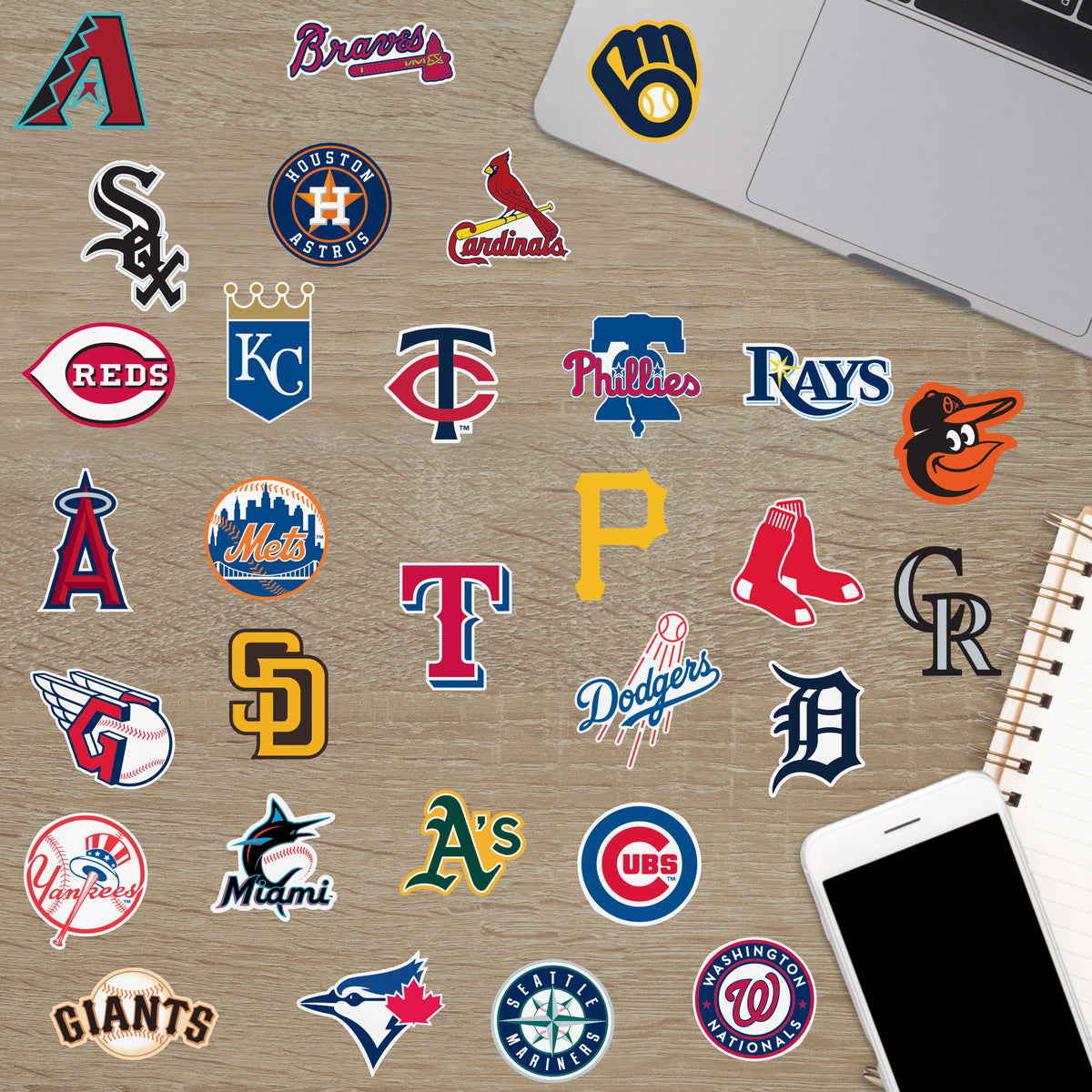 MLB Team Logos - Minis Collection (Mixed Sizes) - Official MLB - Reusa ...