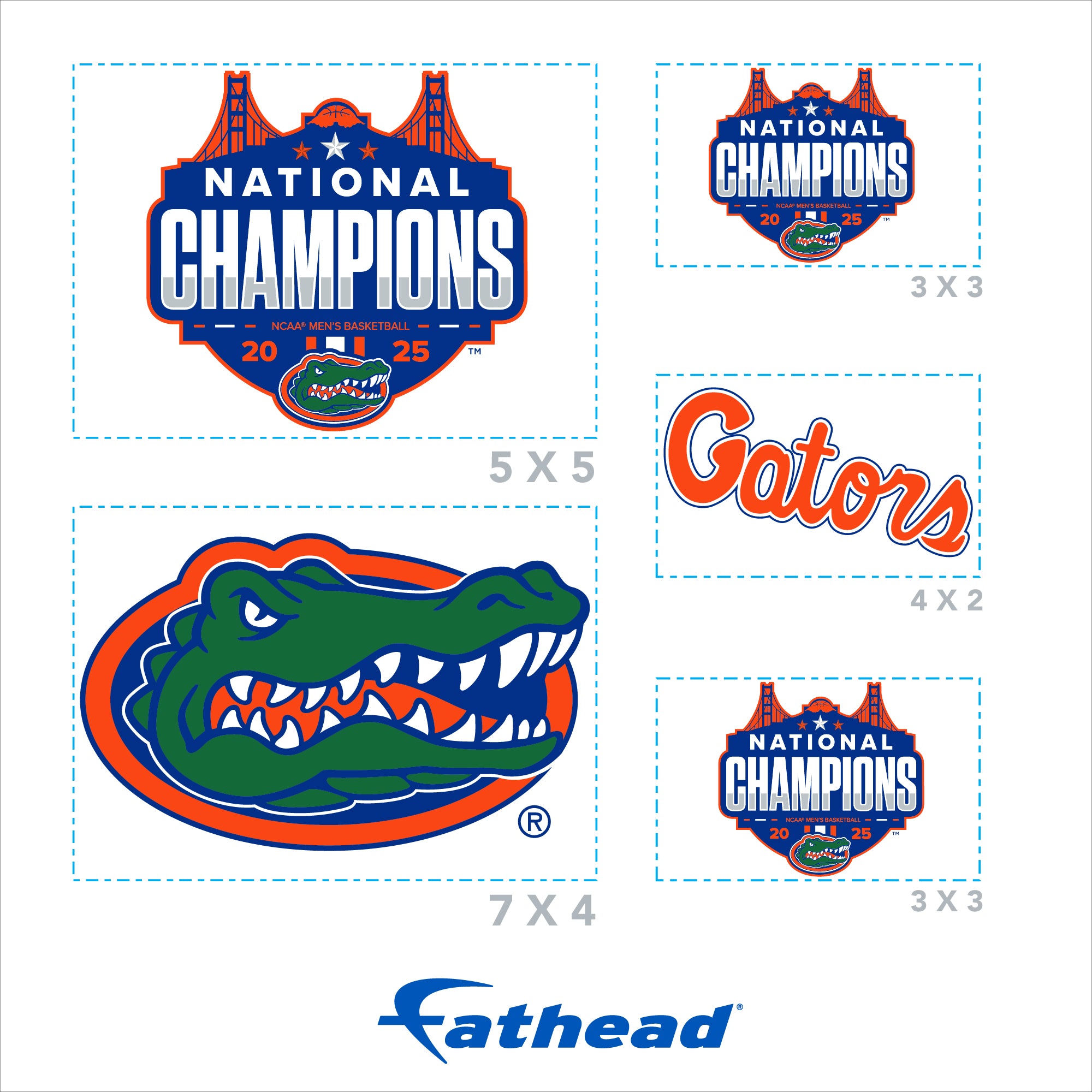 2025 Men's Basketball Champions Logos - 5 Minis Collection (Mixed Size ...