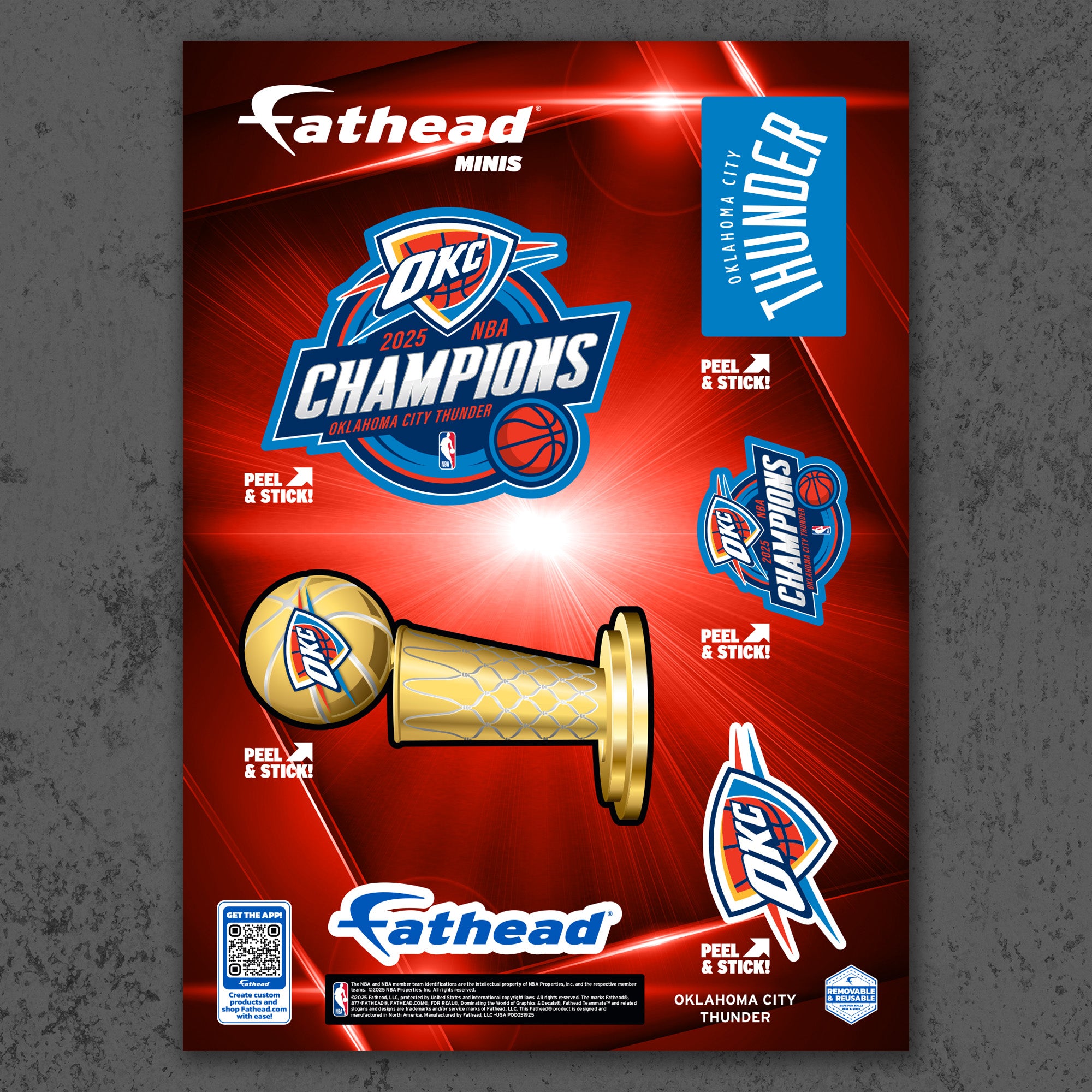 NBA 2025 Champions - 5 Logo Minis (Mixed Sizes) - Official NBA - Oklah ...