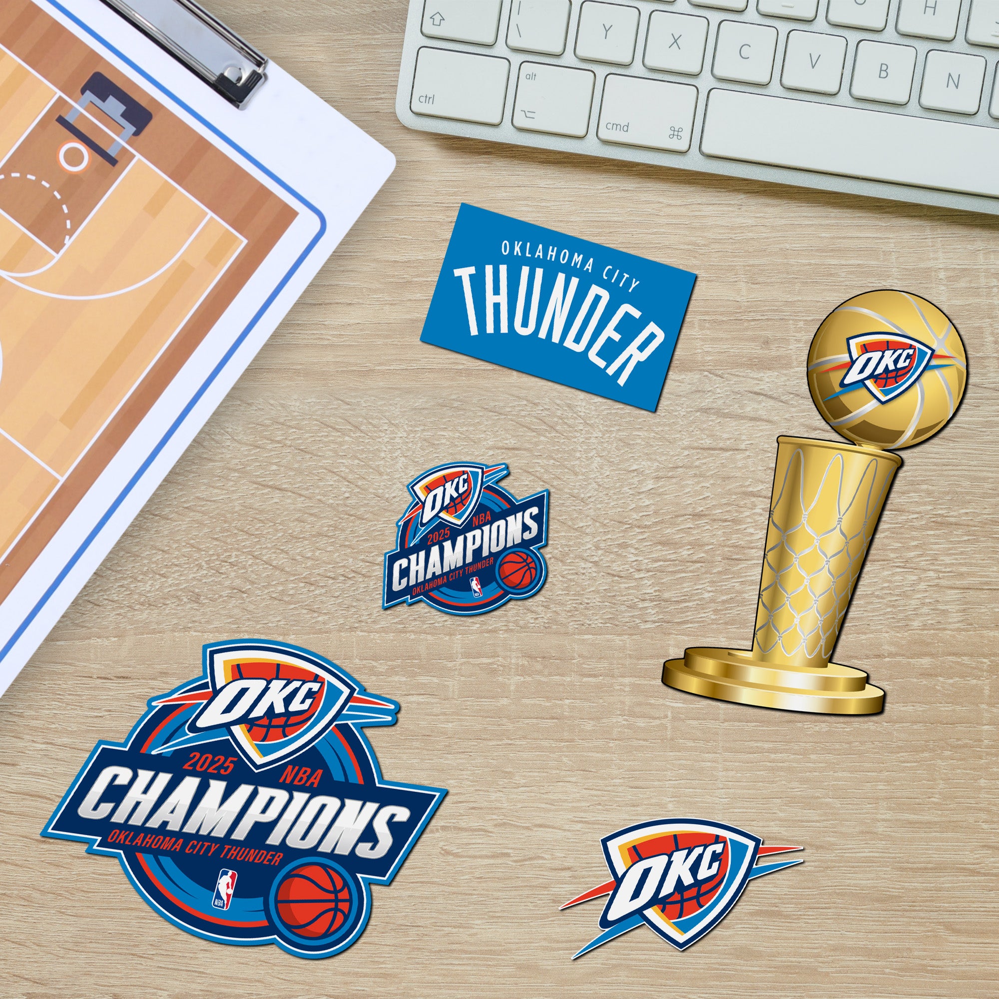 NBA 2025 Champions - 5 Logo Minis (Mixed Sizes) - Official NBA - Oklah ...