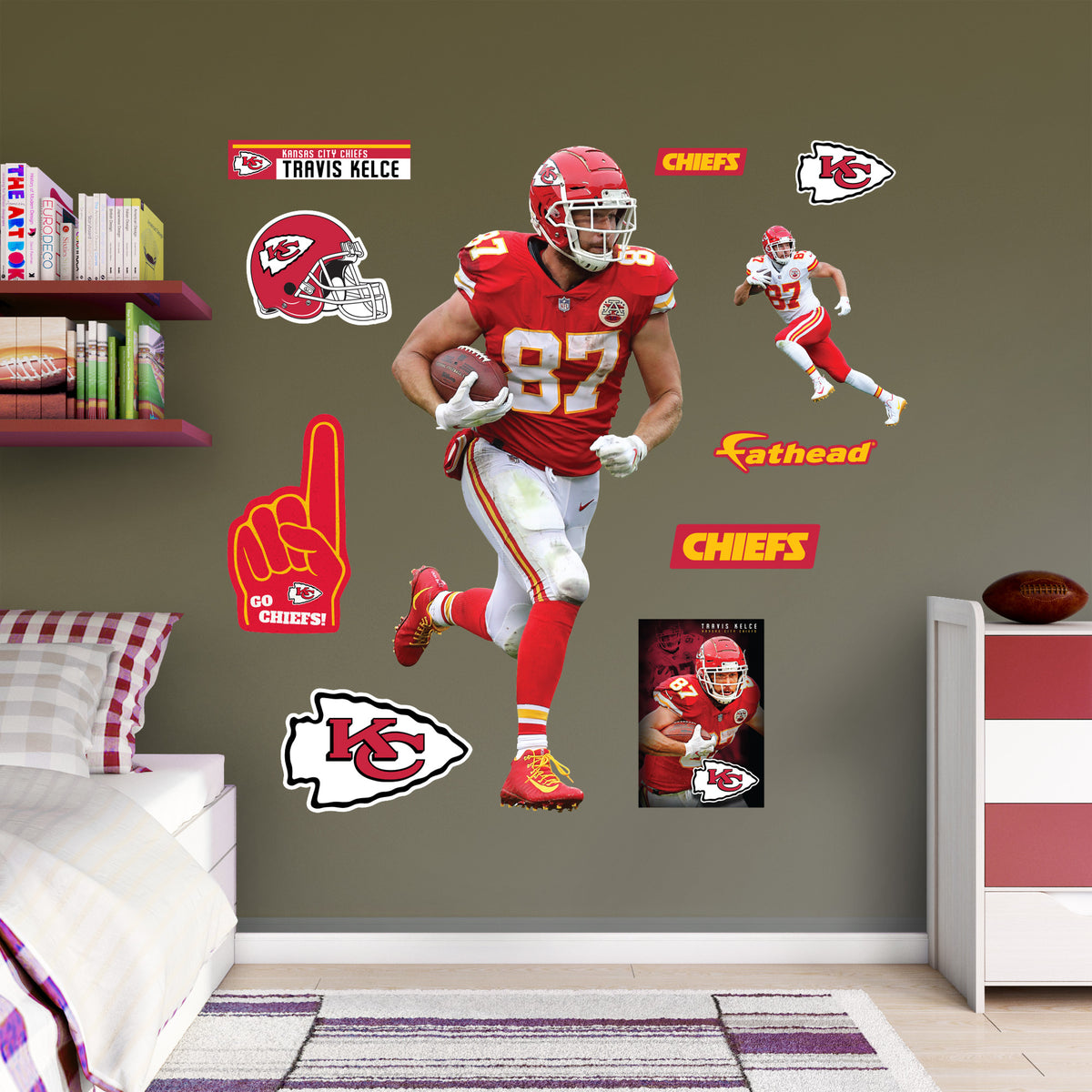 Travis Kelce: Home NFL Removable Wall Decal | Fathead Official Site