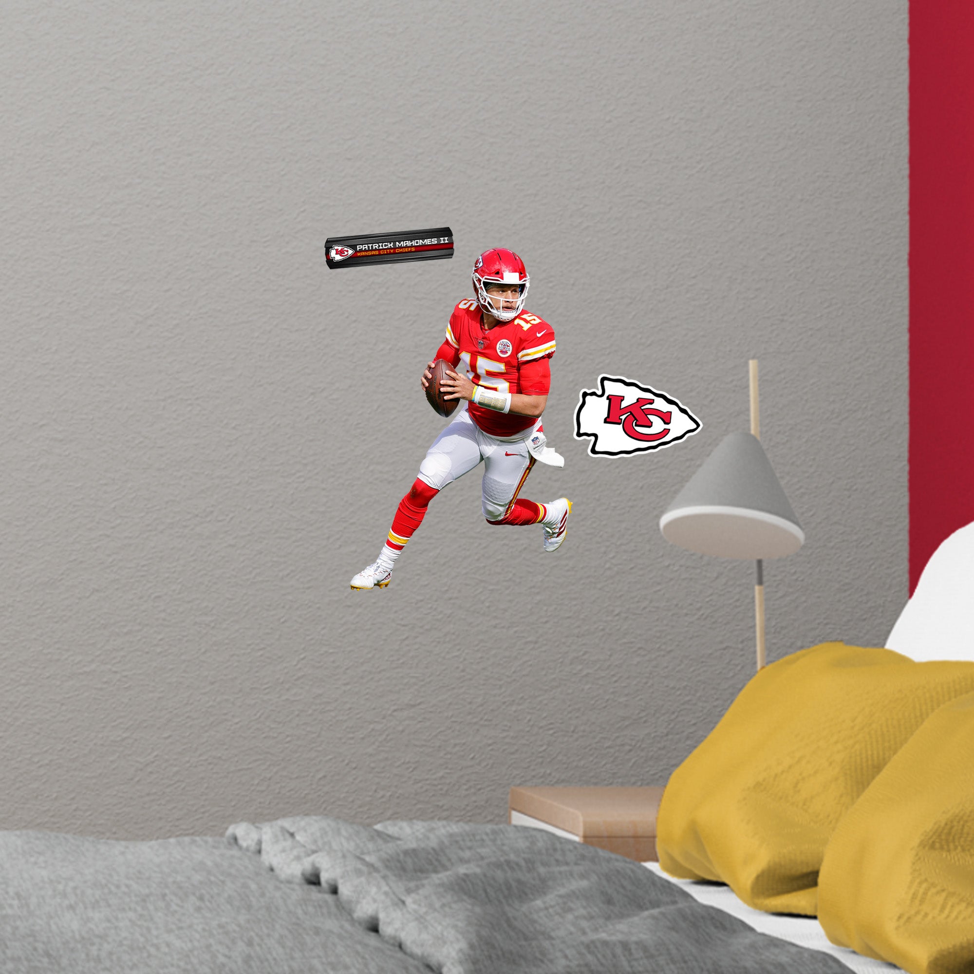 Patrick Mahomes II - Rollout - Official NFL - Reusable Vinyl Wall ...