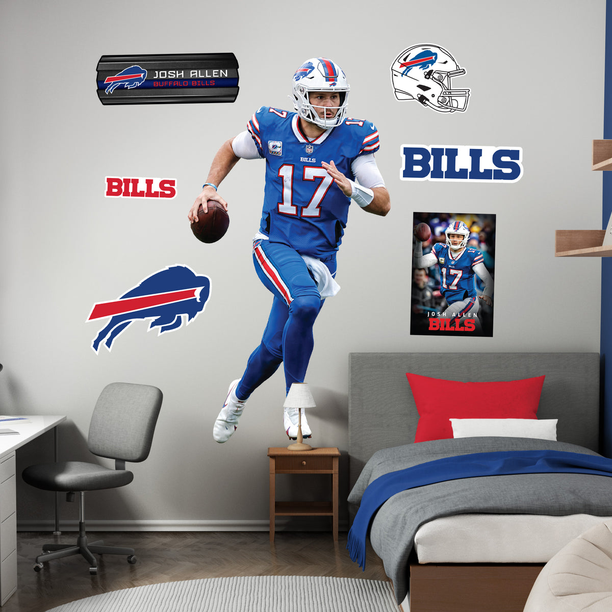 Josh Allen - Buffalo Breakout - Official NFL - Reusable Vinyl Wall ...