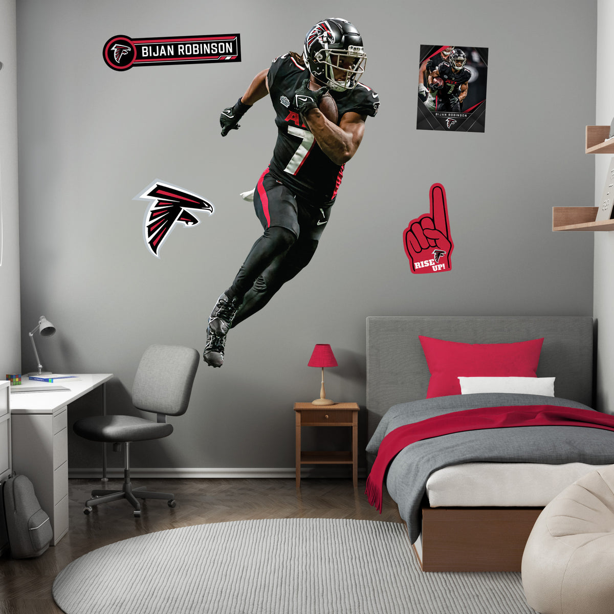 Bijan Robinson - Falcon Flash - Official NFL - Reusable Vinyl Wall ...