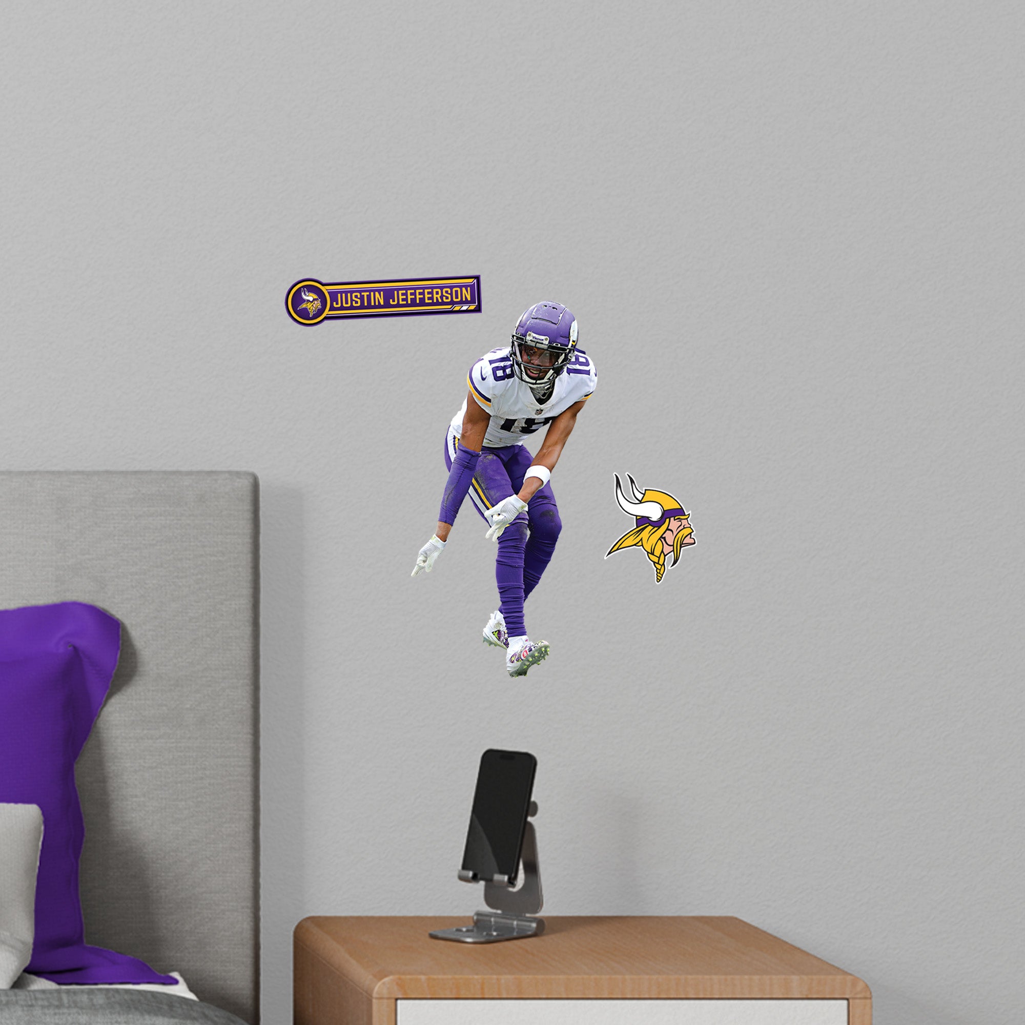 Justin Jefferson - End Zone Griddy - Official NFL - Reusable Vinyl Wall ...