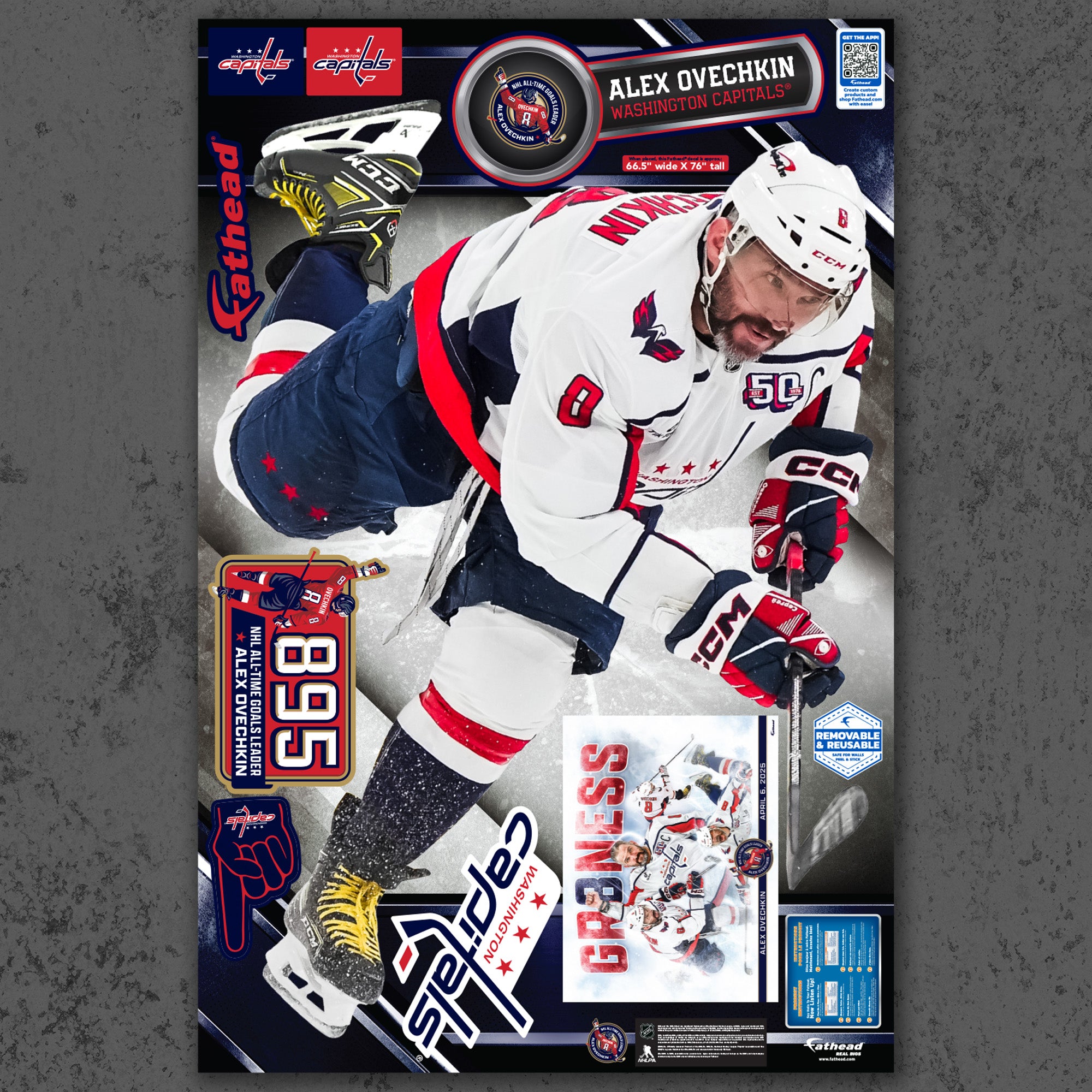 Alex Ovechkin - RealBig All-Time Goals Leader Collection - Official NH – Fathead