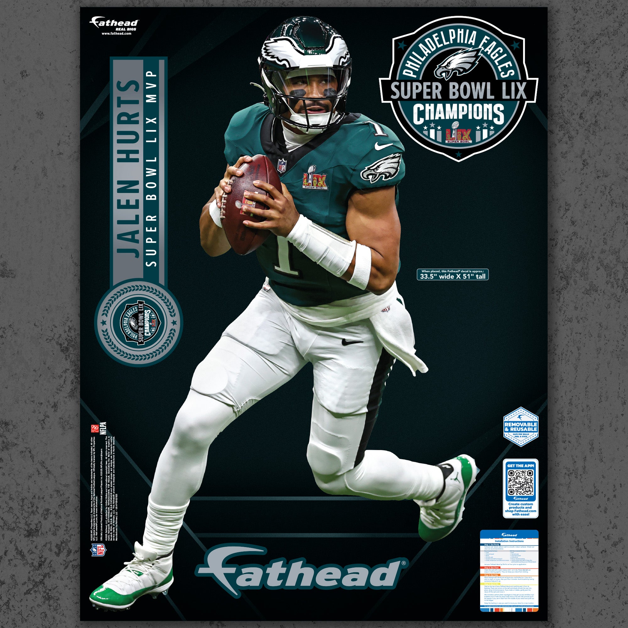 Jalen Hurts - Realbig Super Bowl LIX MVP Collection - Official NFL - P ...