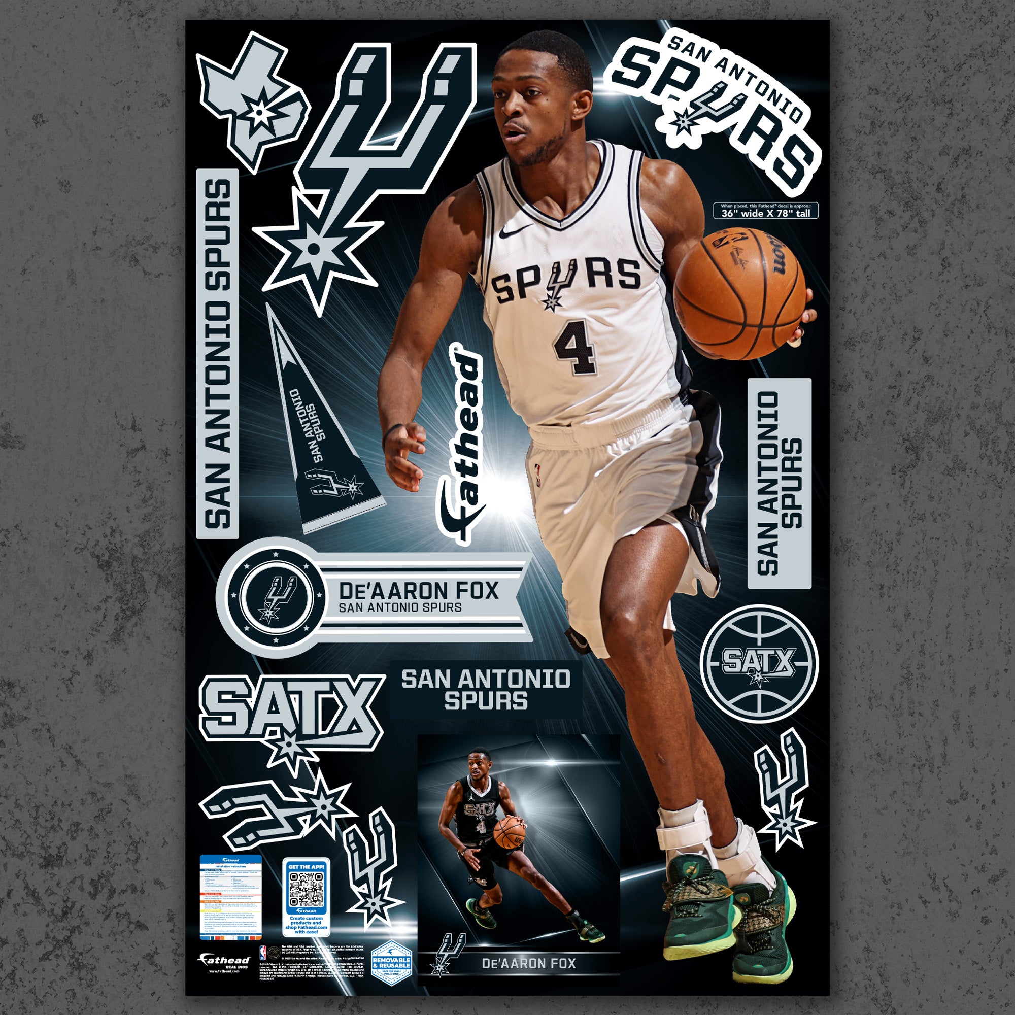 De'Aaron Fox - RealBig Collection - Official NBA - San Antonio Spurs ...
