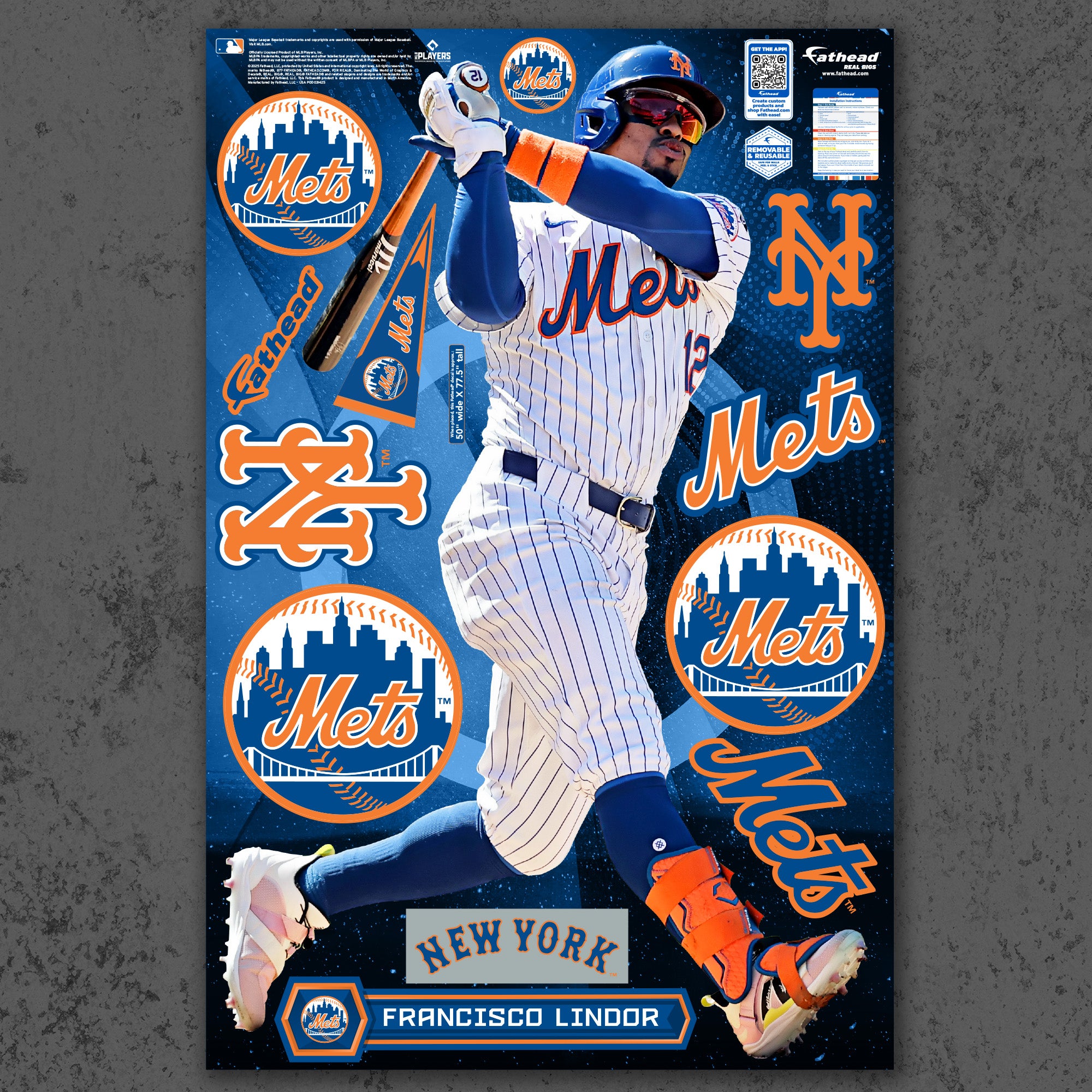 Francisco Lindor - RealBig Collection - Official MLB - New York Mets ...