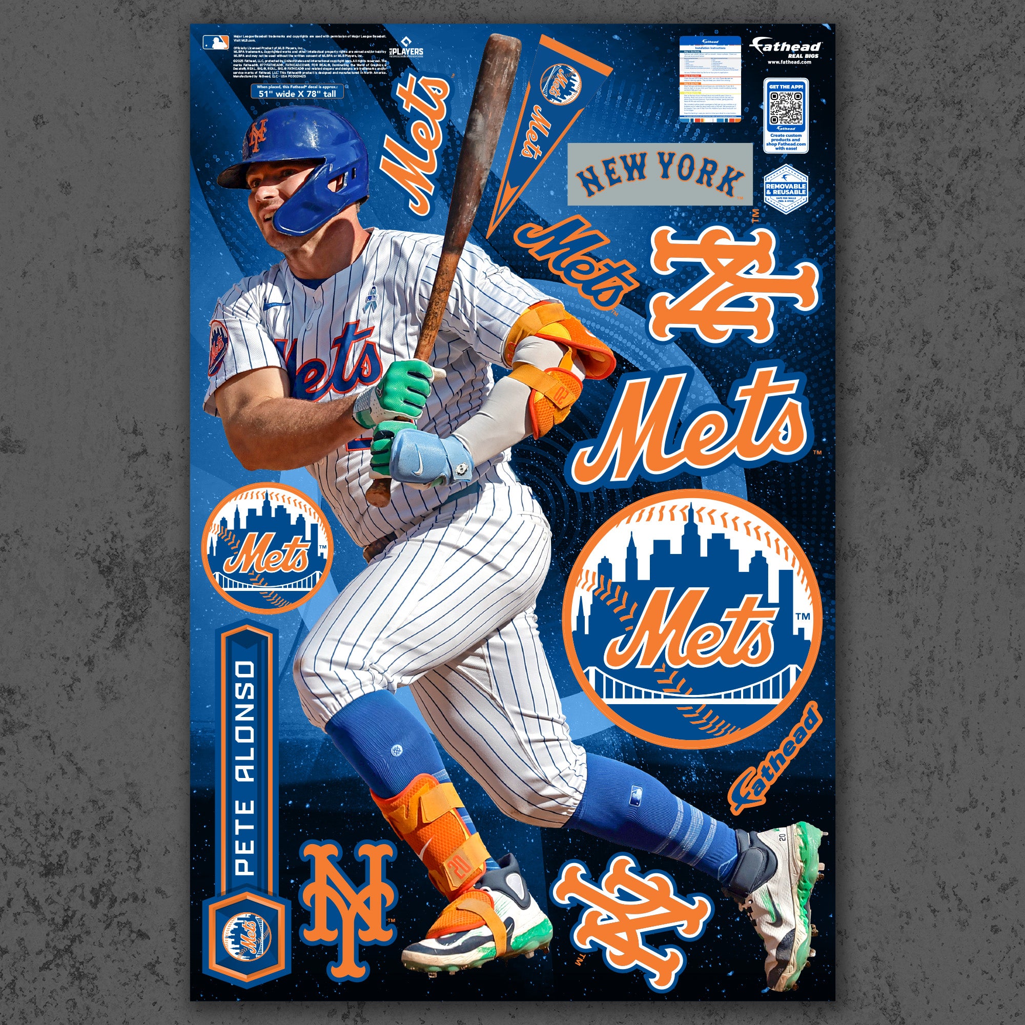 Pete Alonso - RealBig Collection - Official MLB - New York Mets - Reus ...