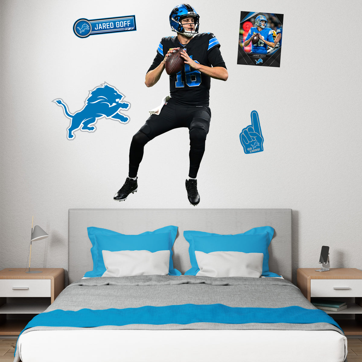 Jared Goff - RealBig Black Jersey Collection - Official NFL - Detroit ...