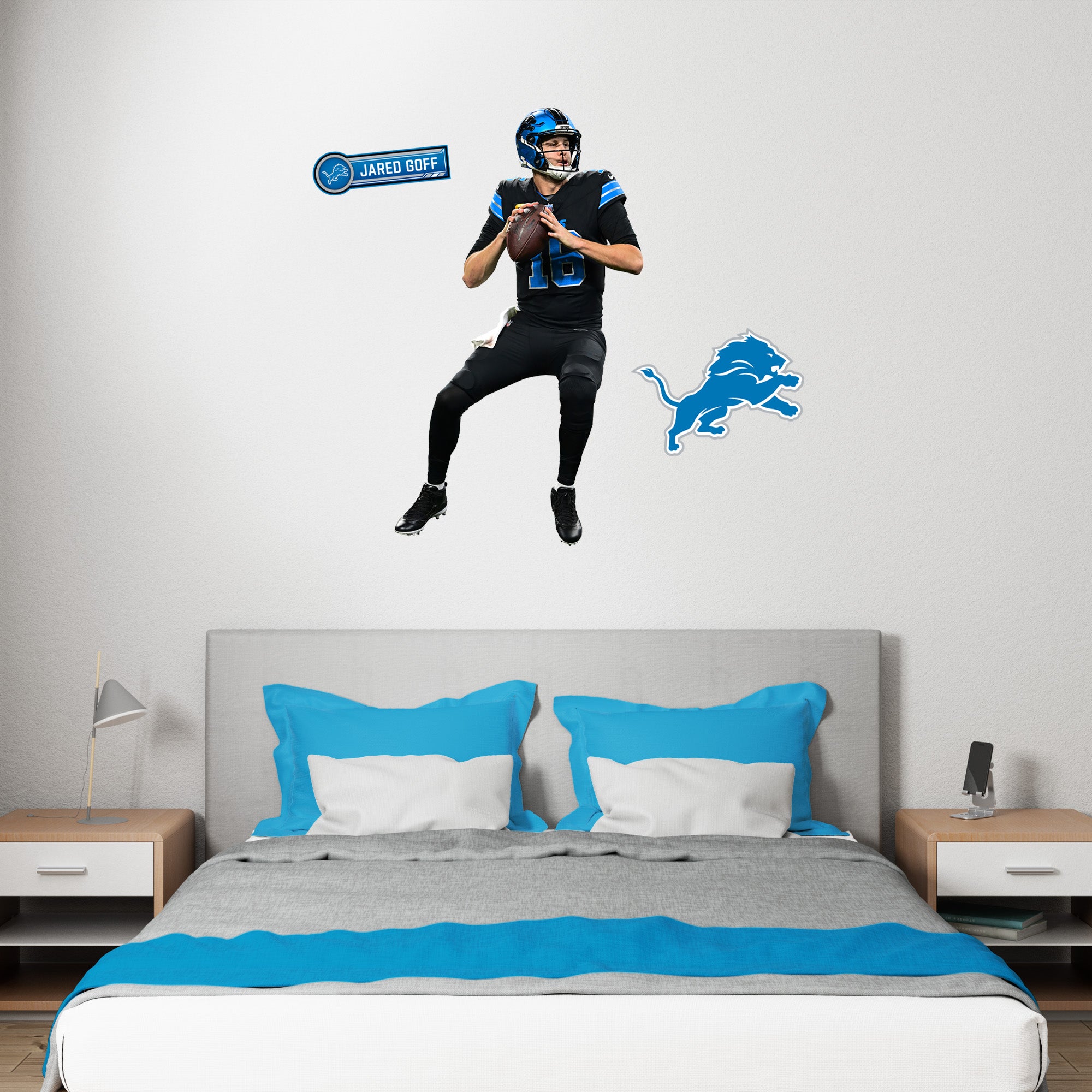 Jared Goff - RealBig Black Jersey Collection - Official NFL - Detroit ...