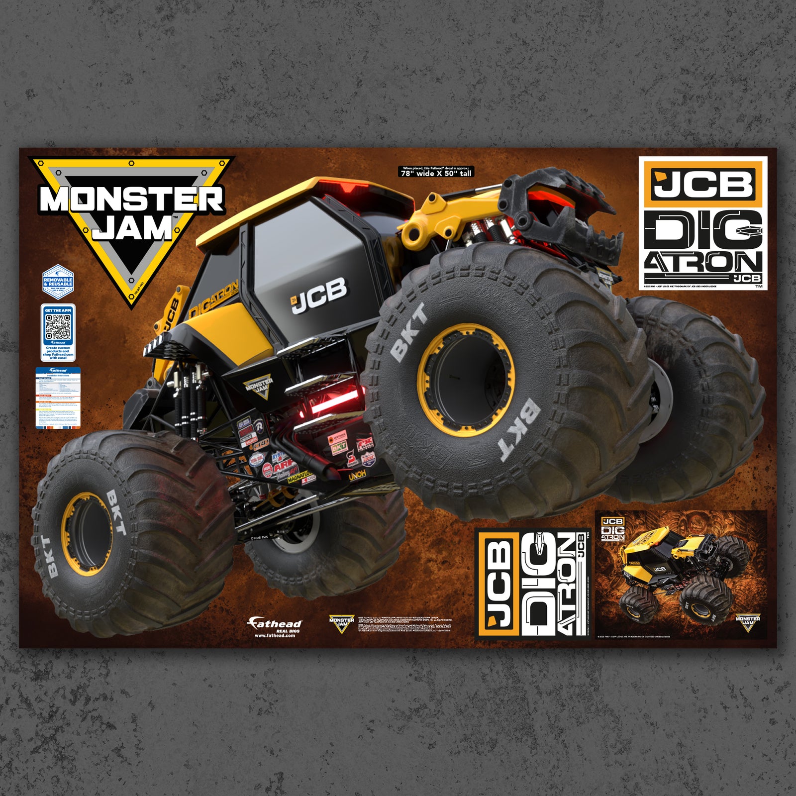 DIGatron - RealBig Collection - Official Monster Jam - Reusable Vinyl ...
