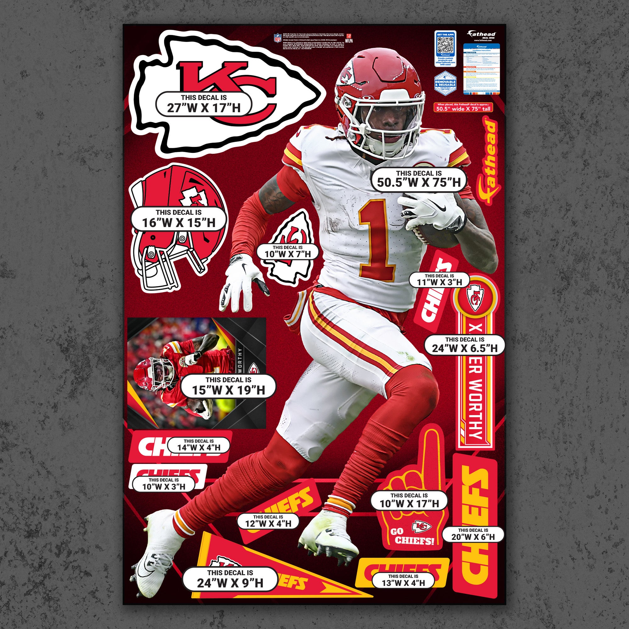 Xavier Worthy - RealBig Collection - Official NFL - Kansas City Chiefs ...