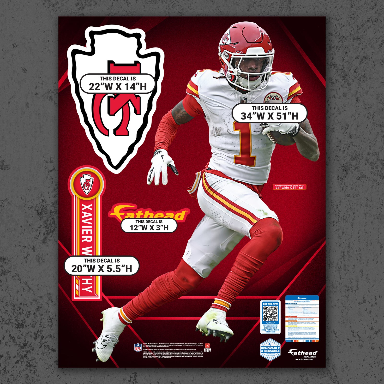 Xavier Worthy - RealBig Collection - Official NFL - Kansas City Chiefs ...