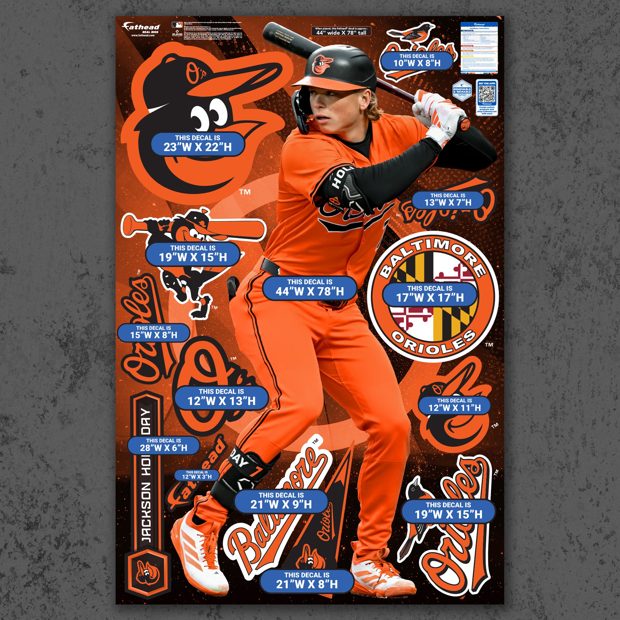 Jackson Holliday - RealBig Orange-On-Orange Collection - Official MLB ...