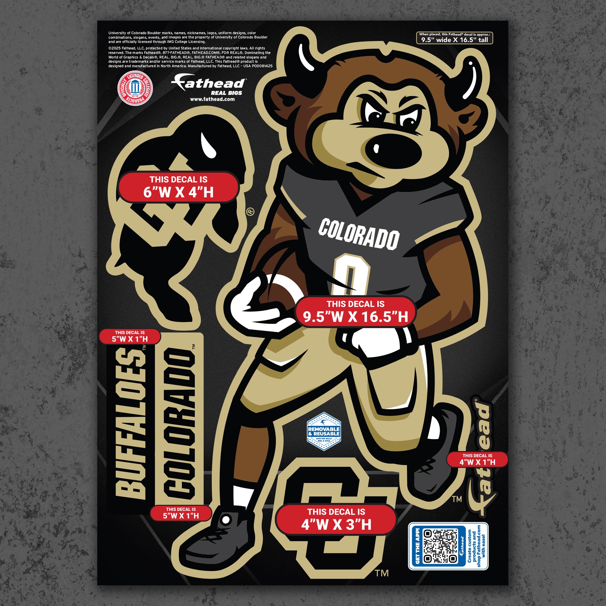 Chip - RealBig Illustrated Mascot Collection - Official NCAA - Colorad ...