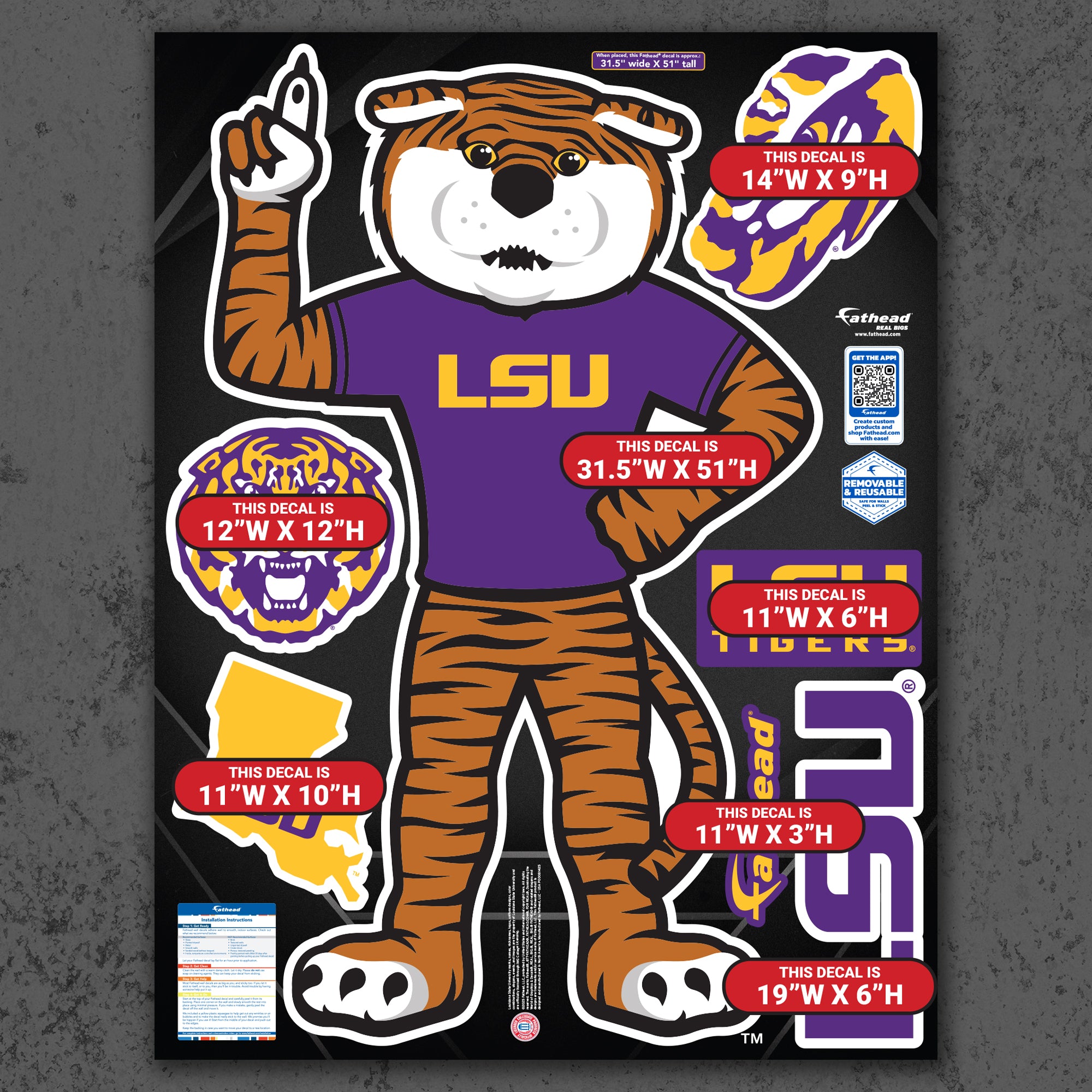 Mike the Tiger - RealBig Illustrated Mascot Collection - Official NCAA ...
