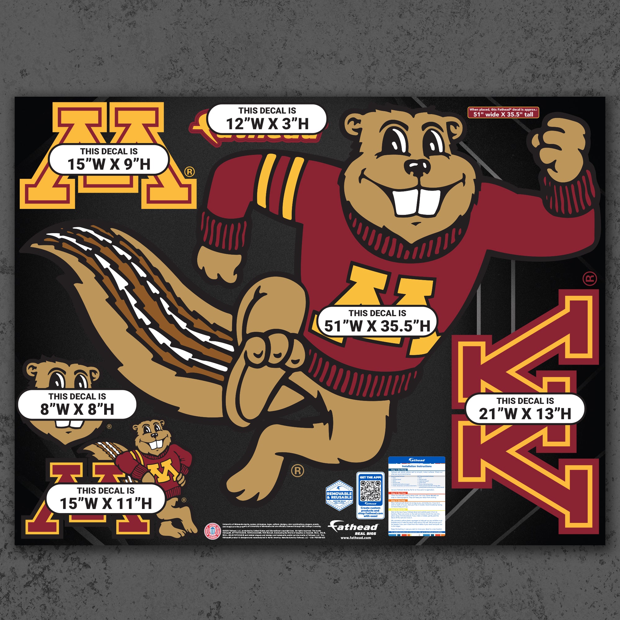 Goldy - RealBig Illustrated Mascot Collection - Official NCAA - Minnes ...