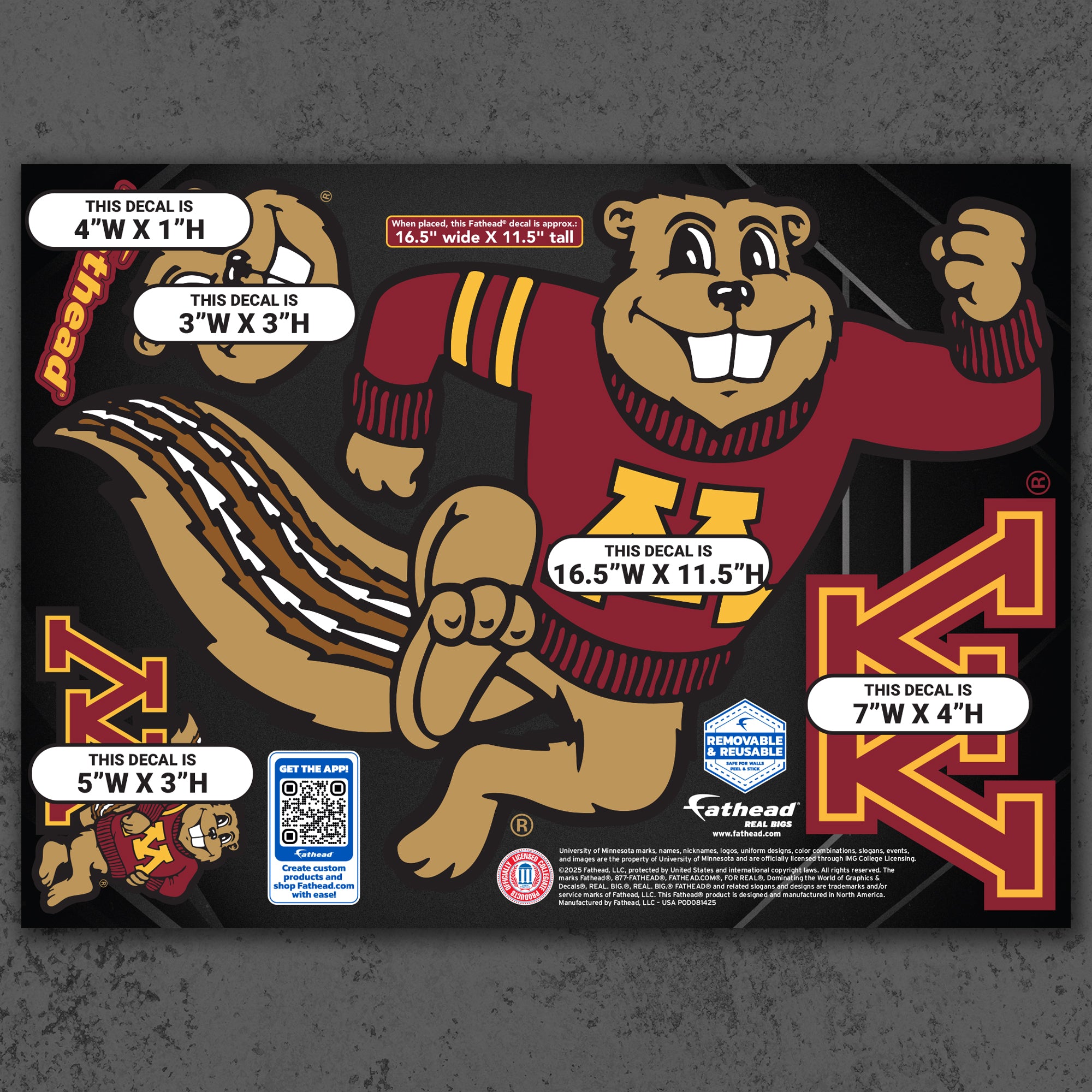 Goldy - RealBig Illustrated Mascot Collection - Official NCAA - Minnes ...