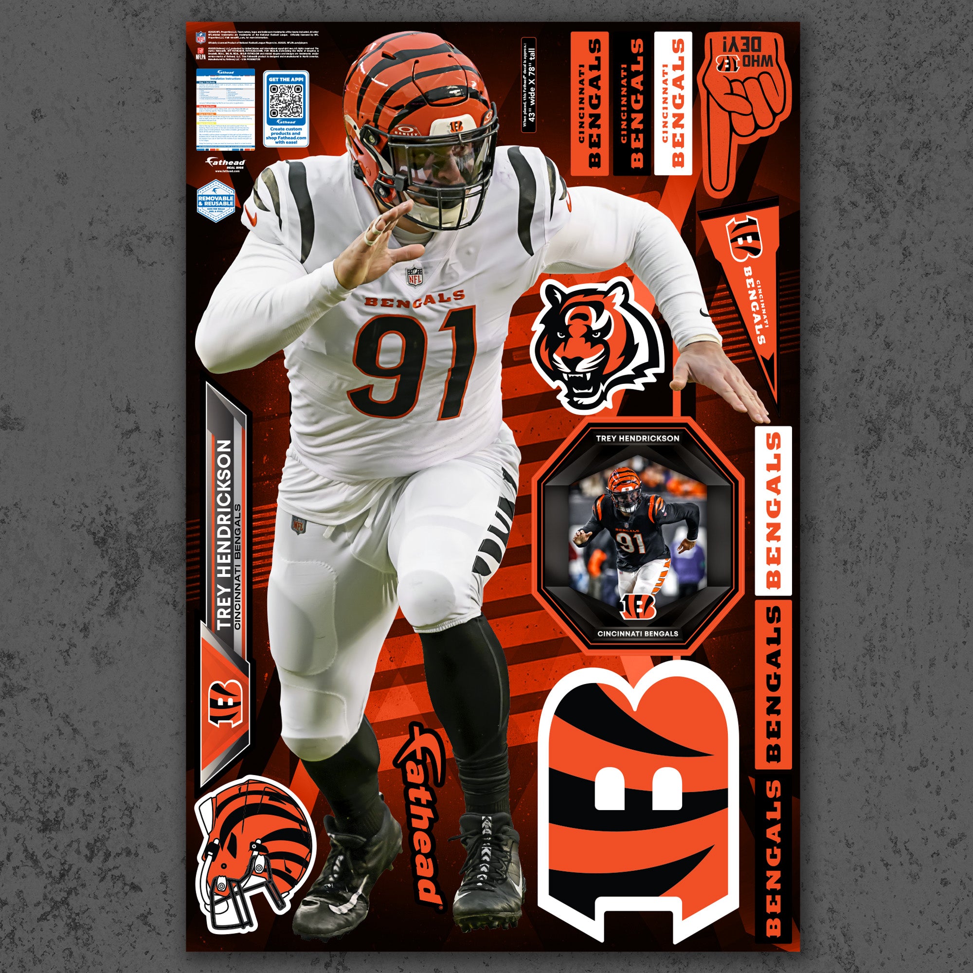 Trey Hendrickson - RealBig Collection - Official NFL - Cincinnati Beng ...