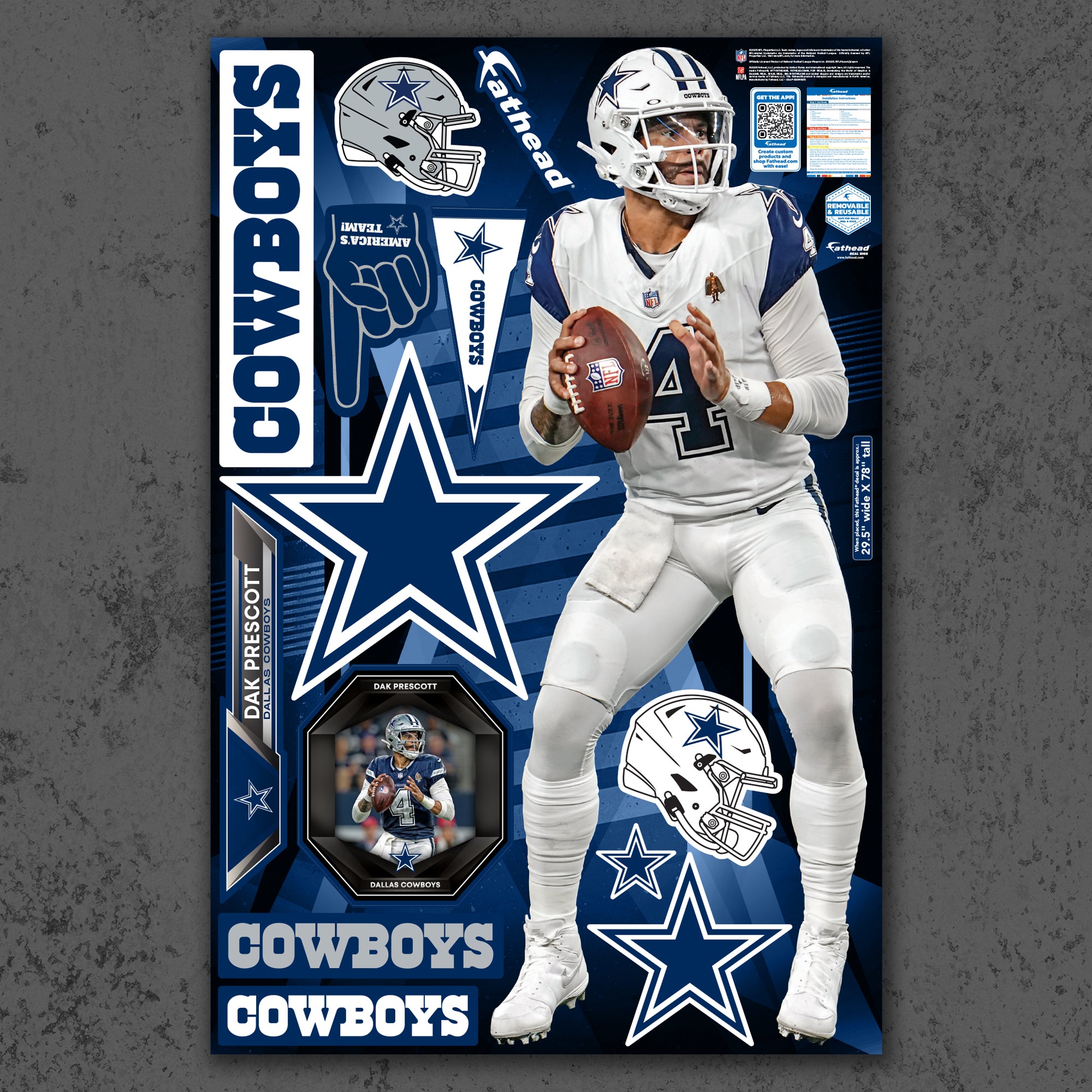 Dak Prescott - RealBig Color Rush Collection - Official NFL - Dallas C ...