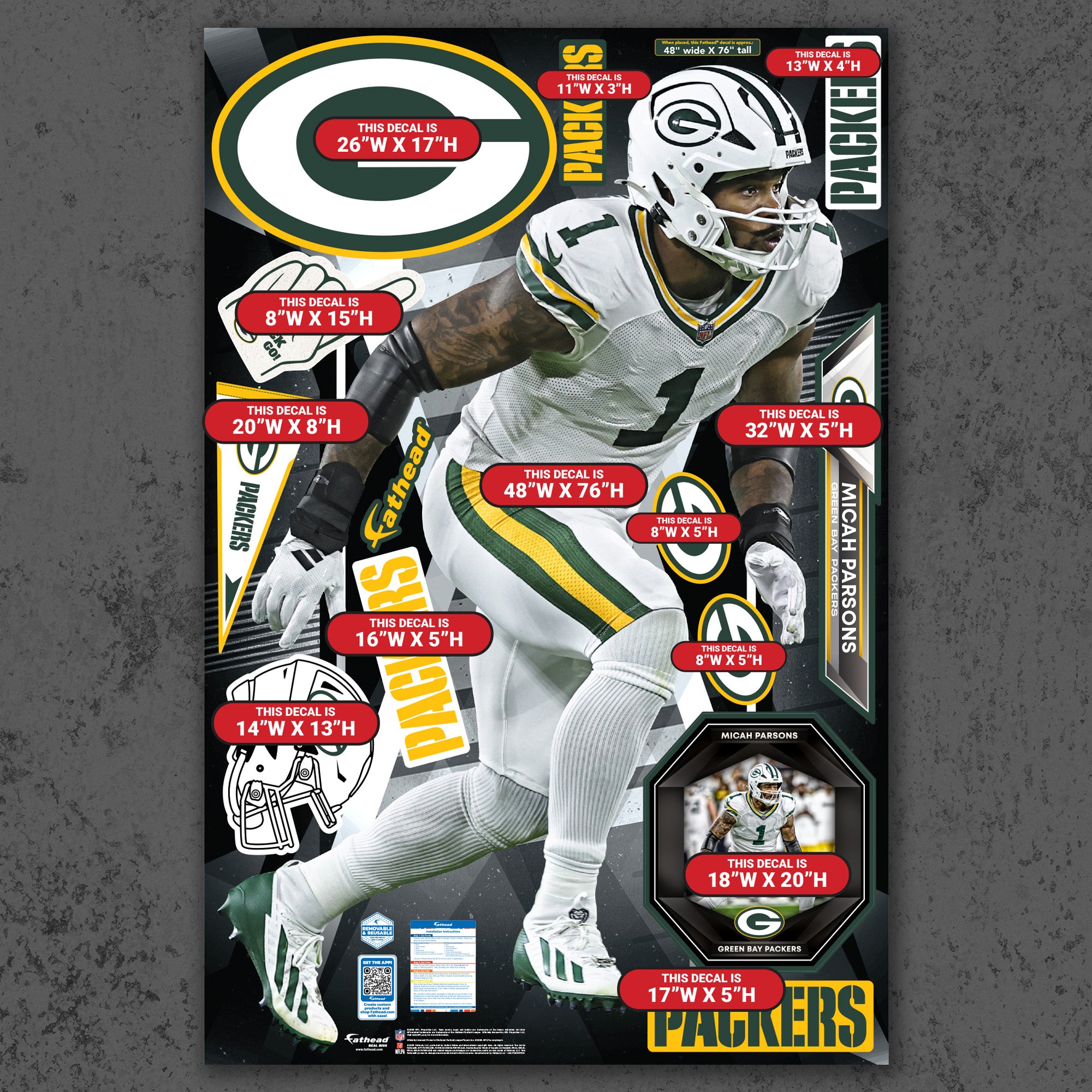 Micah Parsons - RealBig Winter Warning Collection - Official NFL - Gre ...