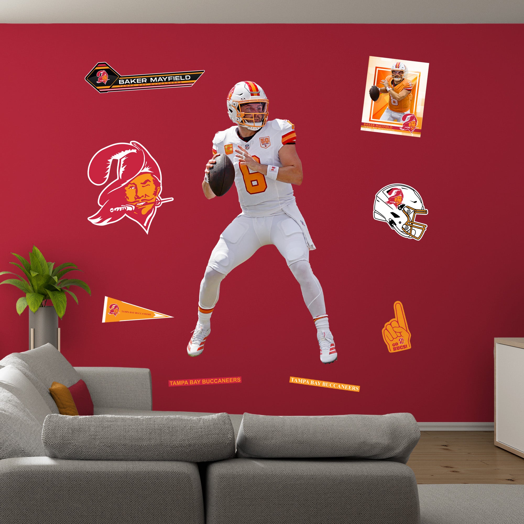 Baker Mayfield - RealBig White Throwback Collection - Official NFL - T ...