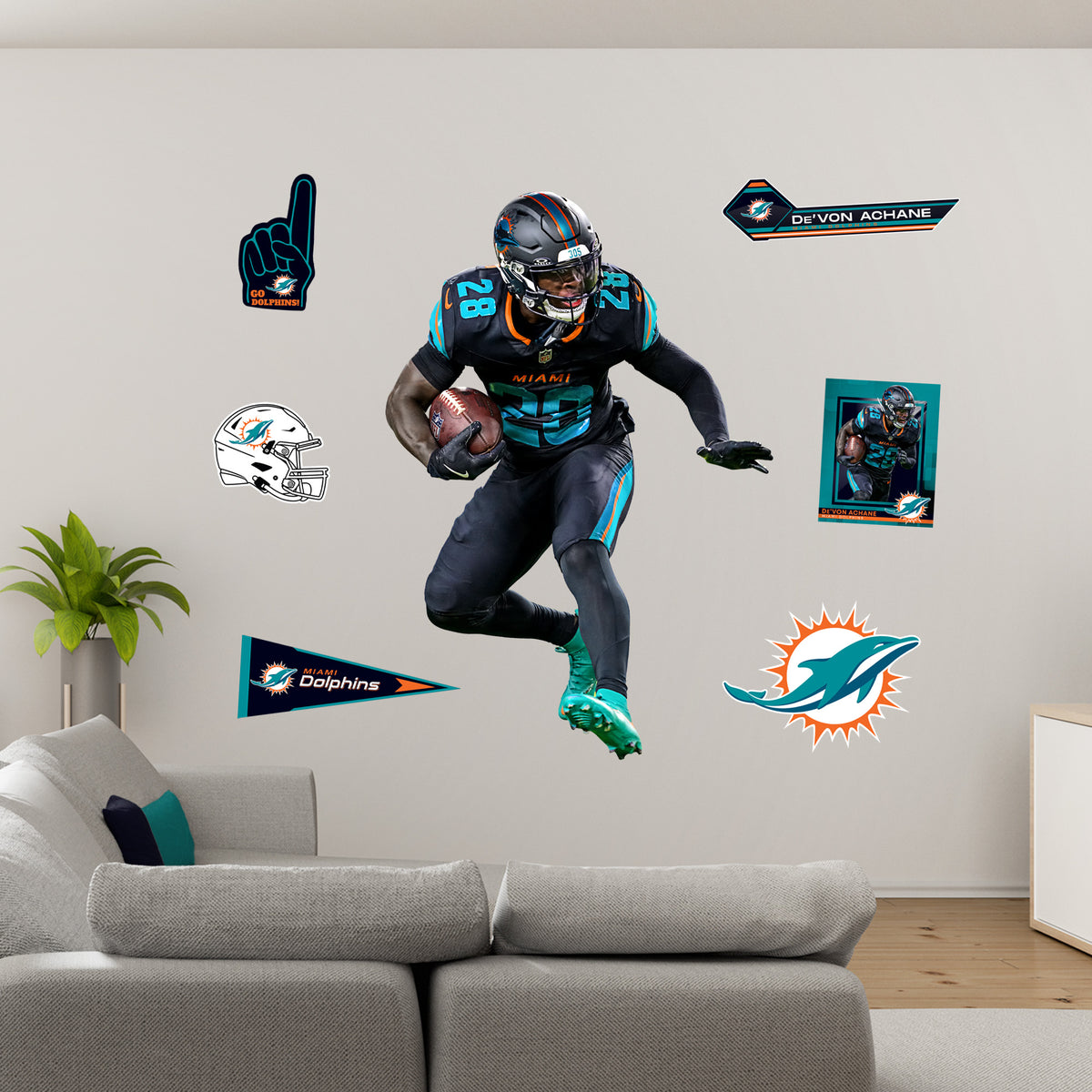 De'Von Achane - RealBig Rivalry Uniform Collection - Official NFL - Mi ...