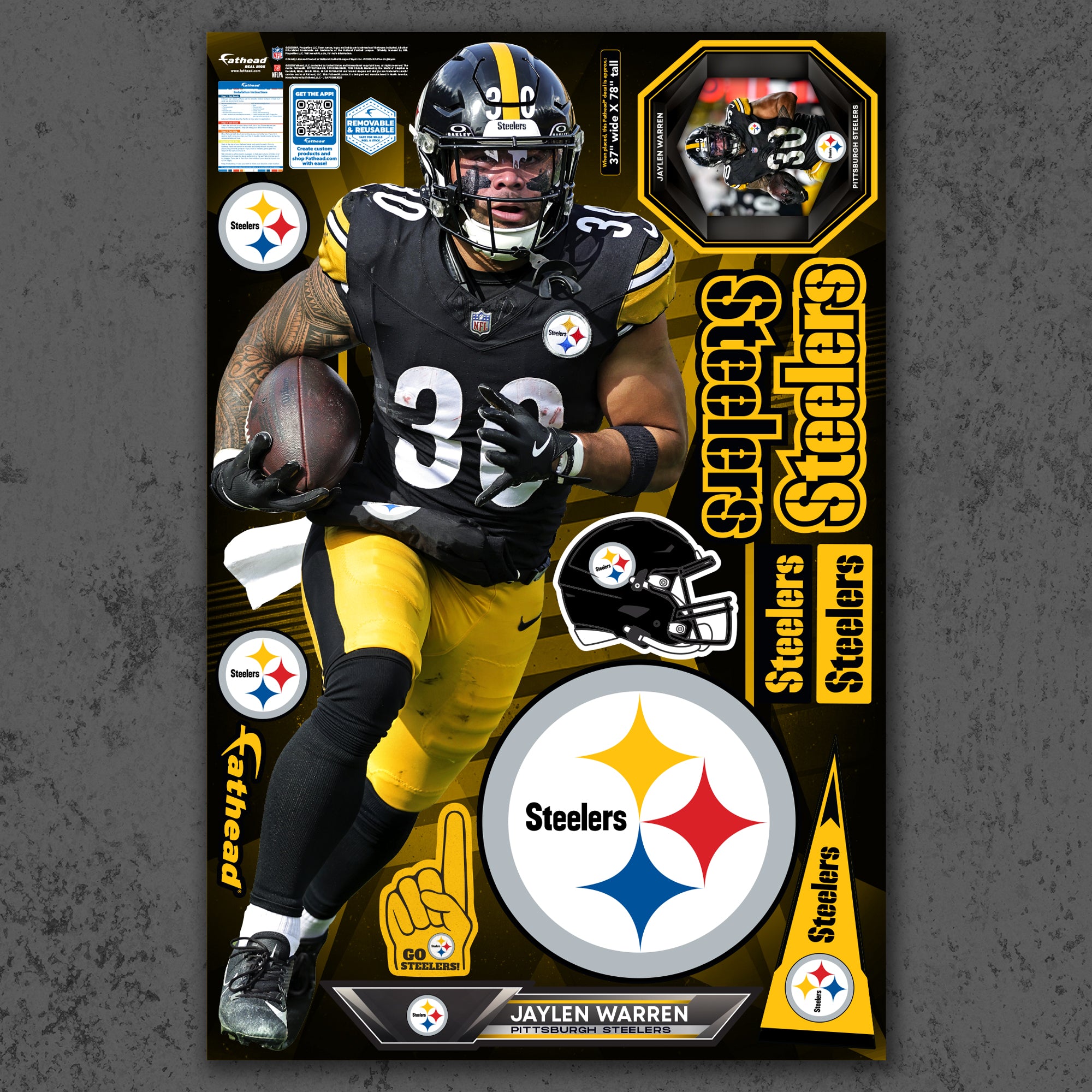 Jaylen Warren - RealBig Collection - Official NFL - Pittsburgh Steeler ...