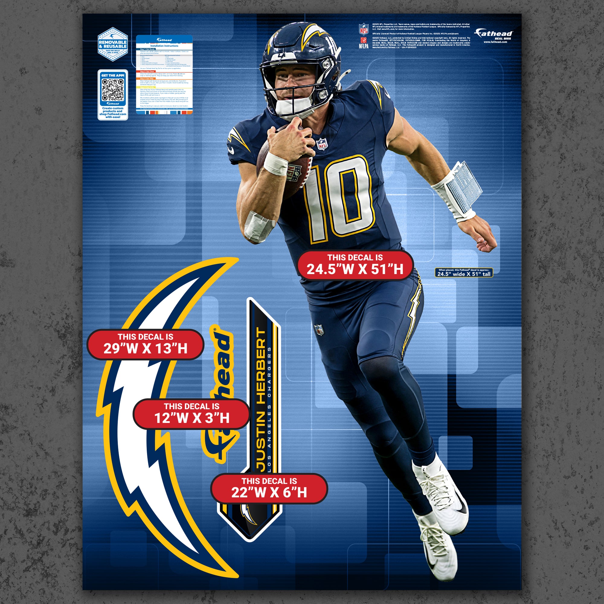 Justin Herbert - RealBig Super Charger Collection - Official NFL - Los ...
