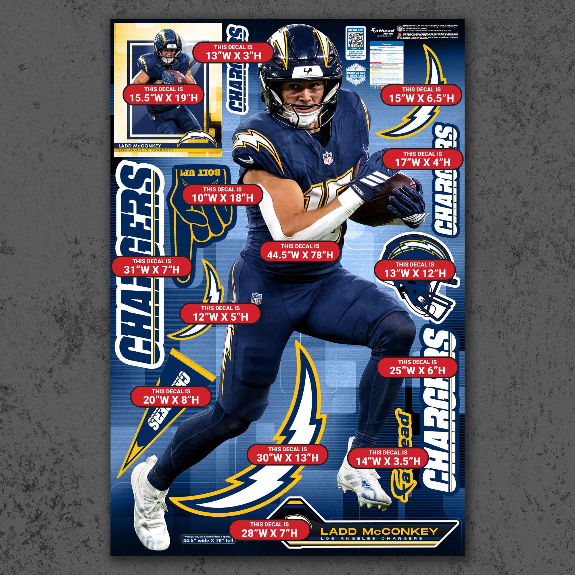 Ladd McConkey - RealBig Super Charger Collection - Official NFL - Los ...