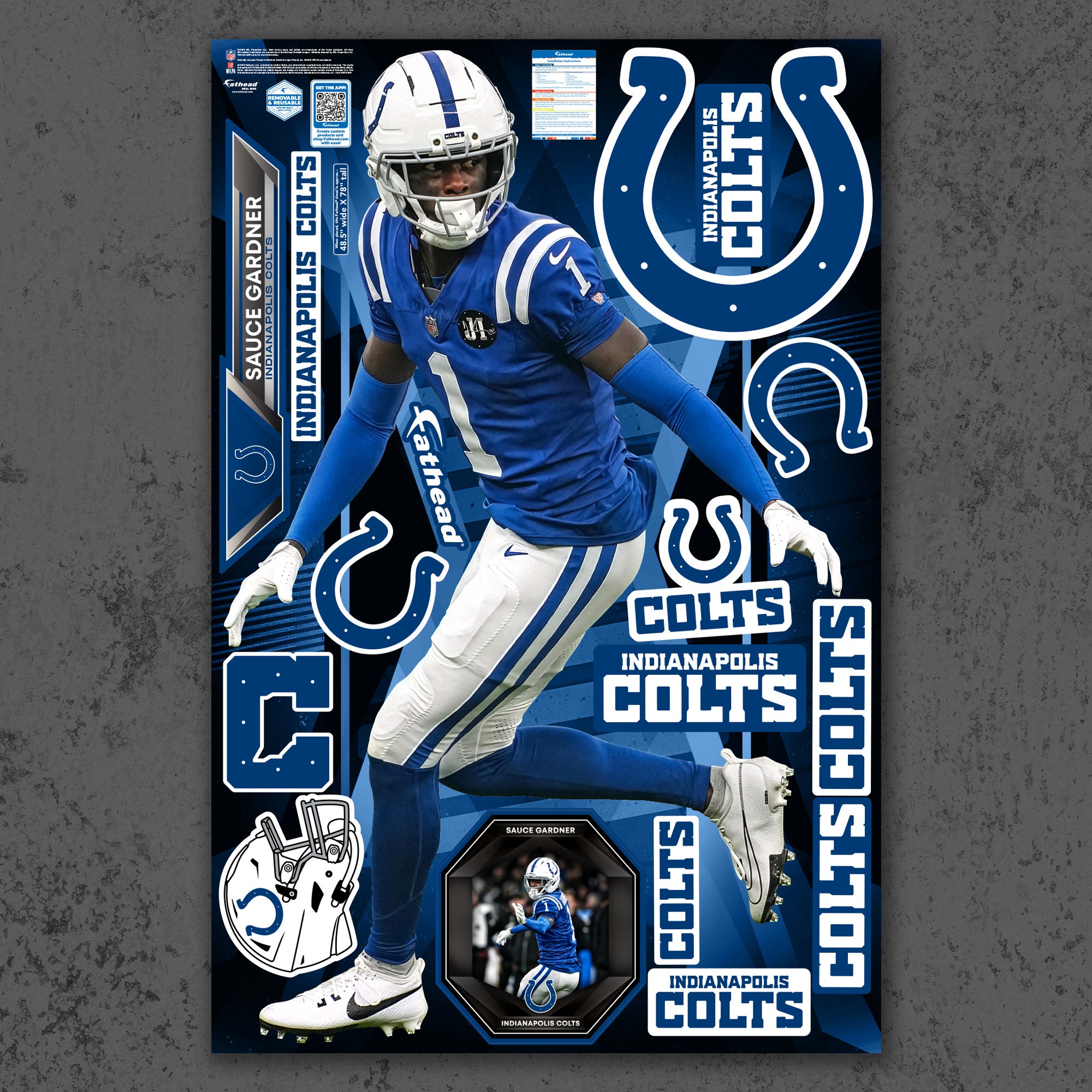 Sauce Gardner - RealBig Collection - Official NFL - Indianapolis Colts ...